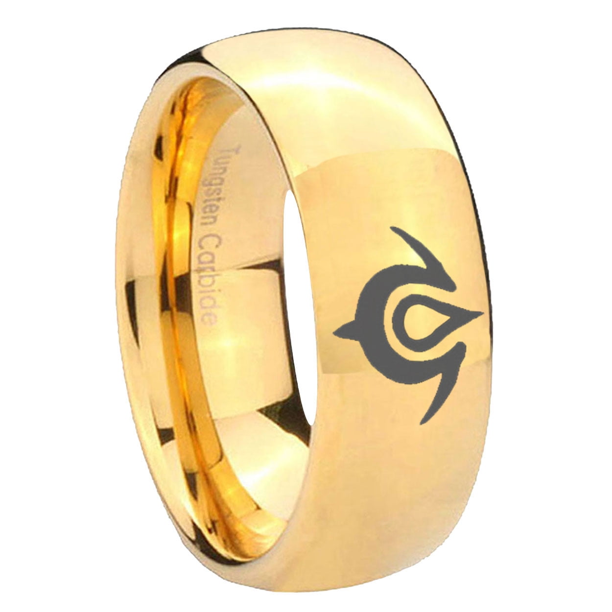 Naga 8MM Dome Gold Plated Tungsten Men's Ring - Walmart.com