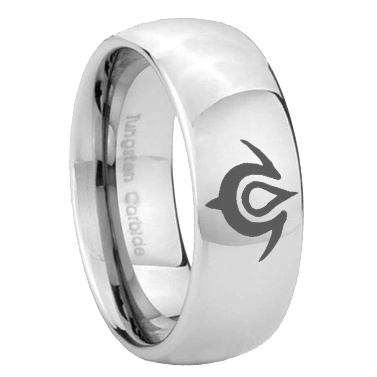 Naga 8MM Gray High Polish Dome Tungsten Engagement Ring - Walmart.com