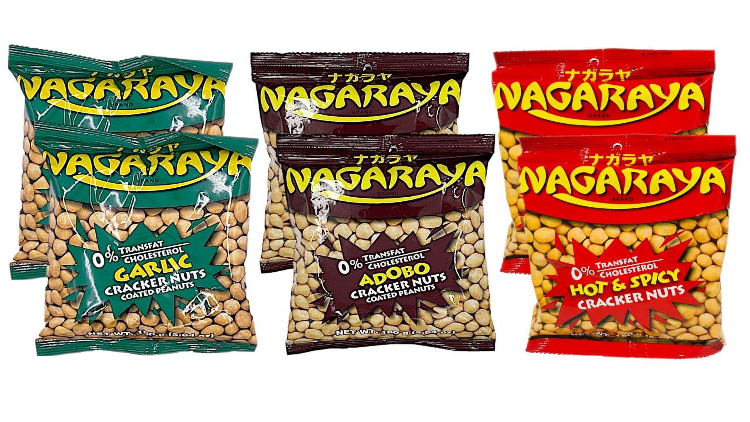 Nagaraya Cracker Nuts Variety Pack - Adobo, Garlic and Hot and Spicy ...