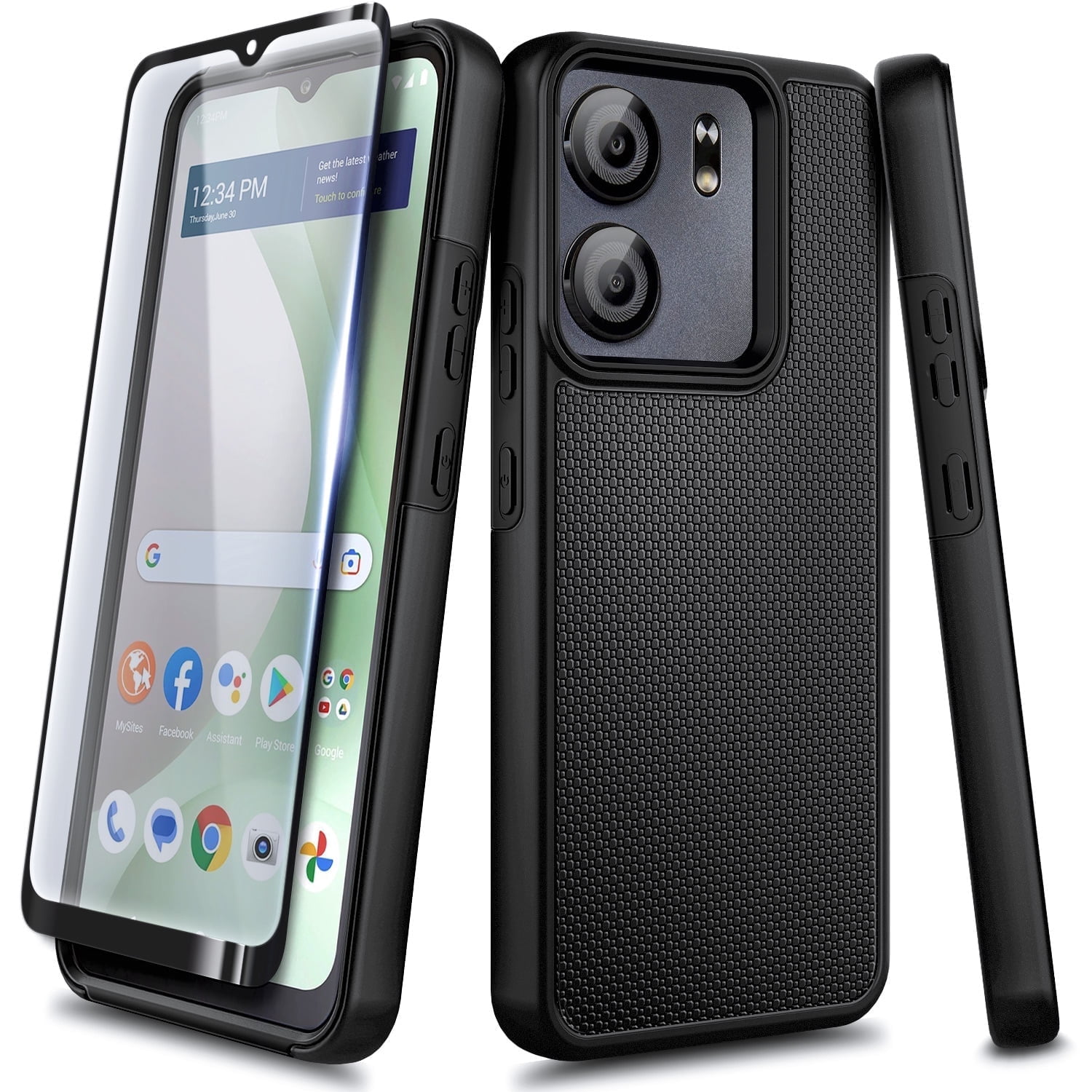 Nagebee Blu View 5 Phone Case, Tempered Glass Screen Protector, Dual ...