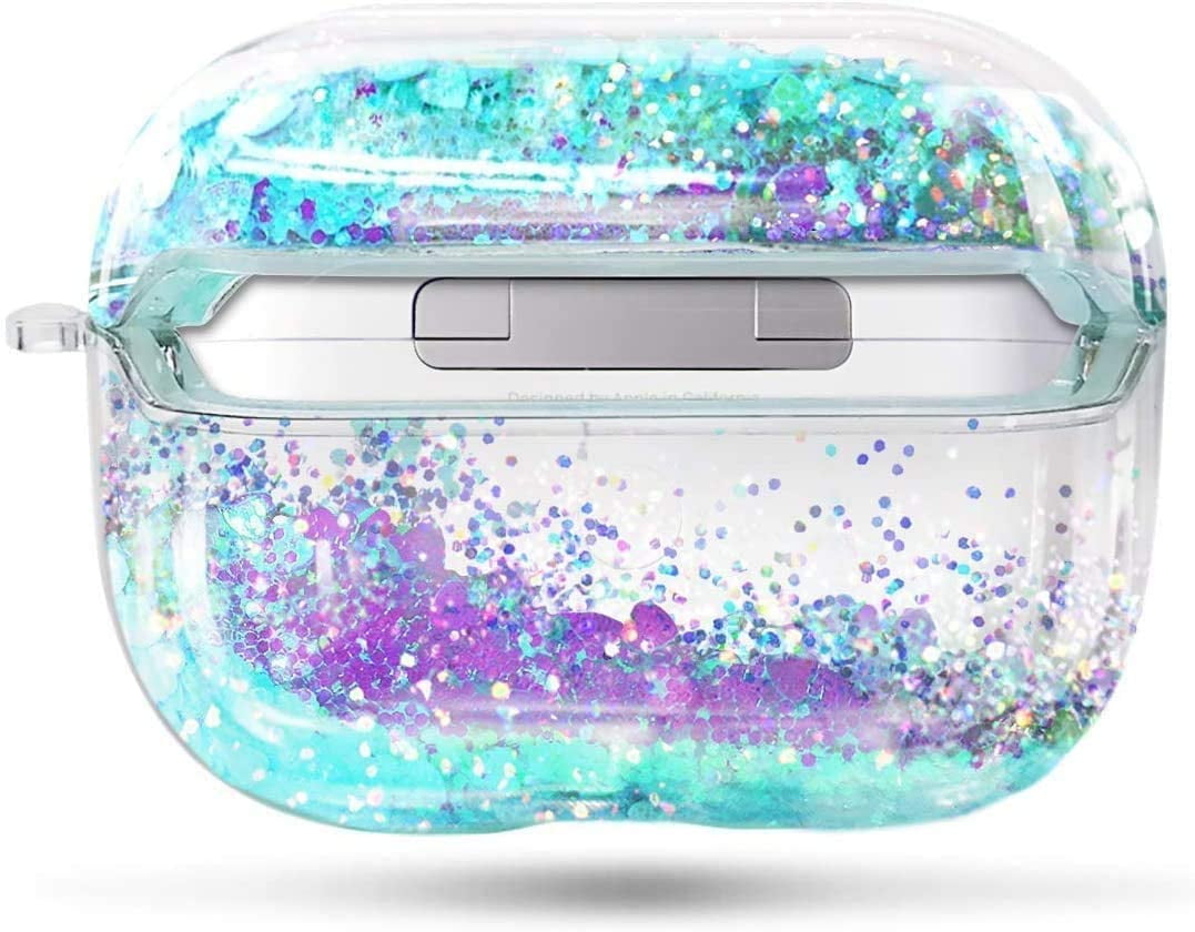 Nagebee Case for AirPods Pro, Sparkle Flowing Floating Protective ...