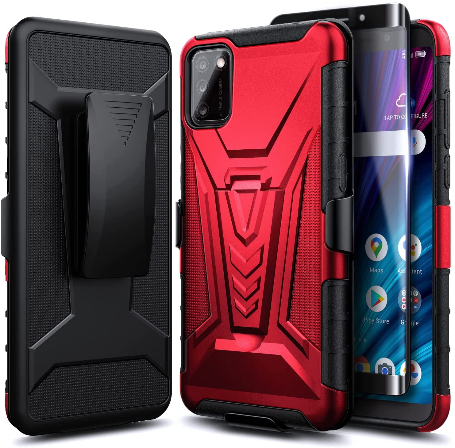 Nagebee Case for Alcatel TCL A3X (A600DL) with Tempered Glass Screen ...