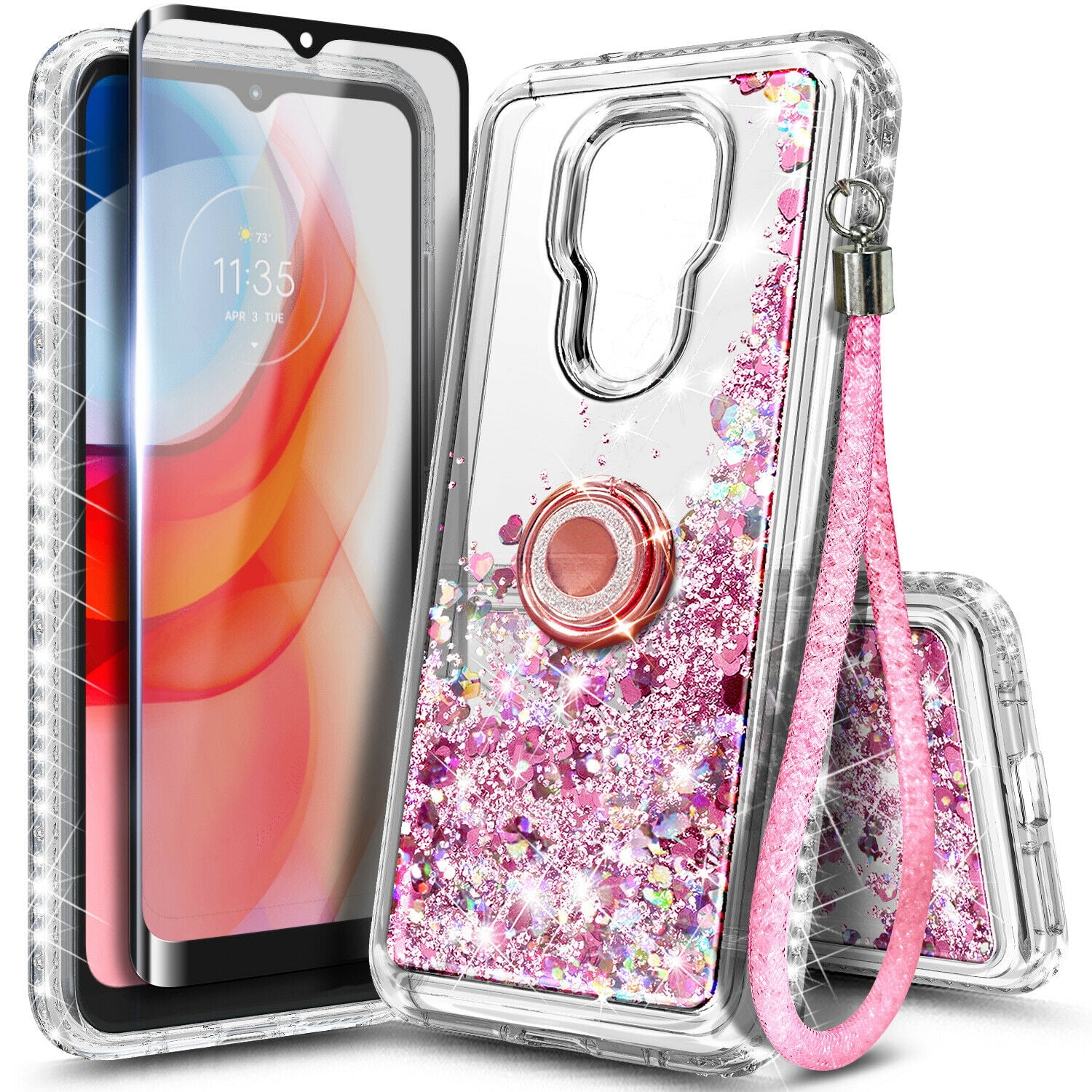 Nagebee Case for Motorola Moto G Play 2021 with Tempered Glass Screen ...