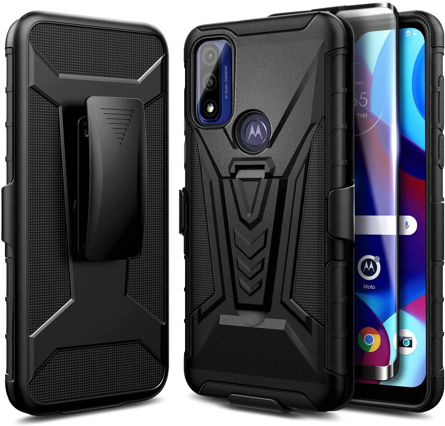 Nagebee Case for Motorola Moto G Pure (2021) with Tempered Glass Screen ...