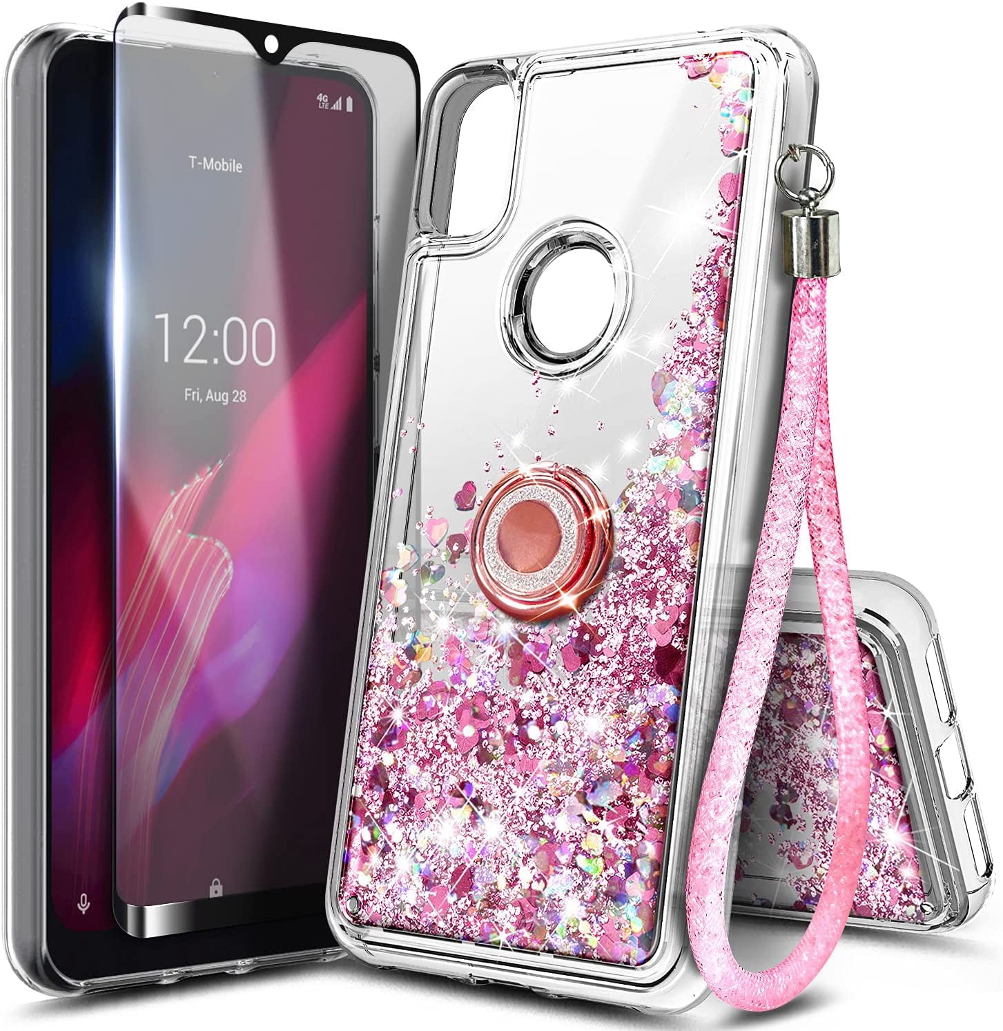 Nagebee Case for T-Mobile REVVL 4 with Tempered Glass Screen Protector ...