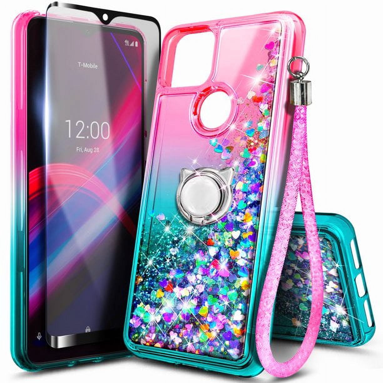 Nagebee Case for T-Mobile REVVL 5G with Tempered Glass Screen Protector ...