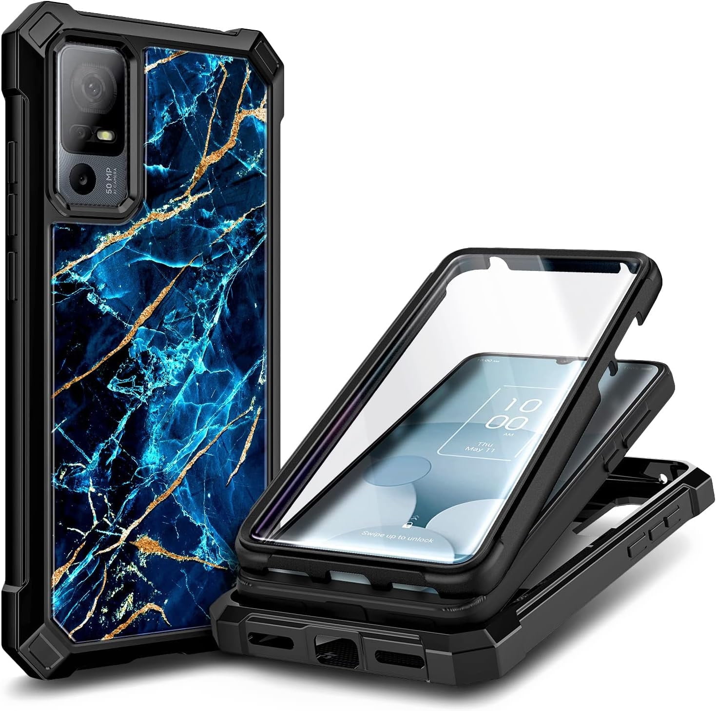 Nagebee Full-Body Protective Case for TCL 40 XL/Lively Jitterbug Smart4 ...