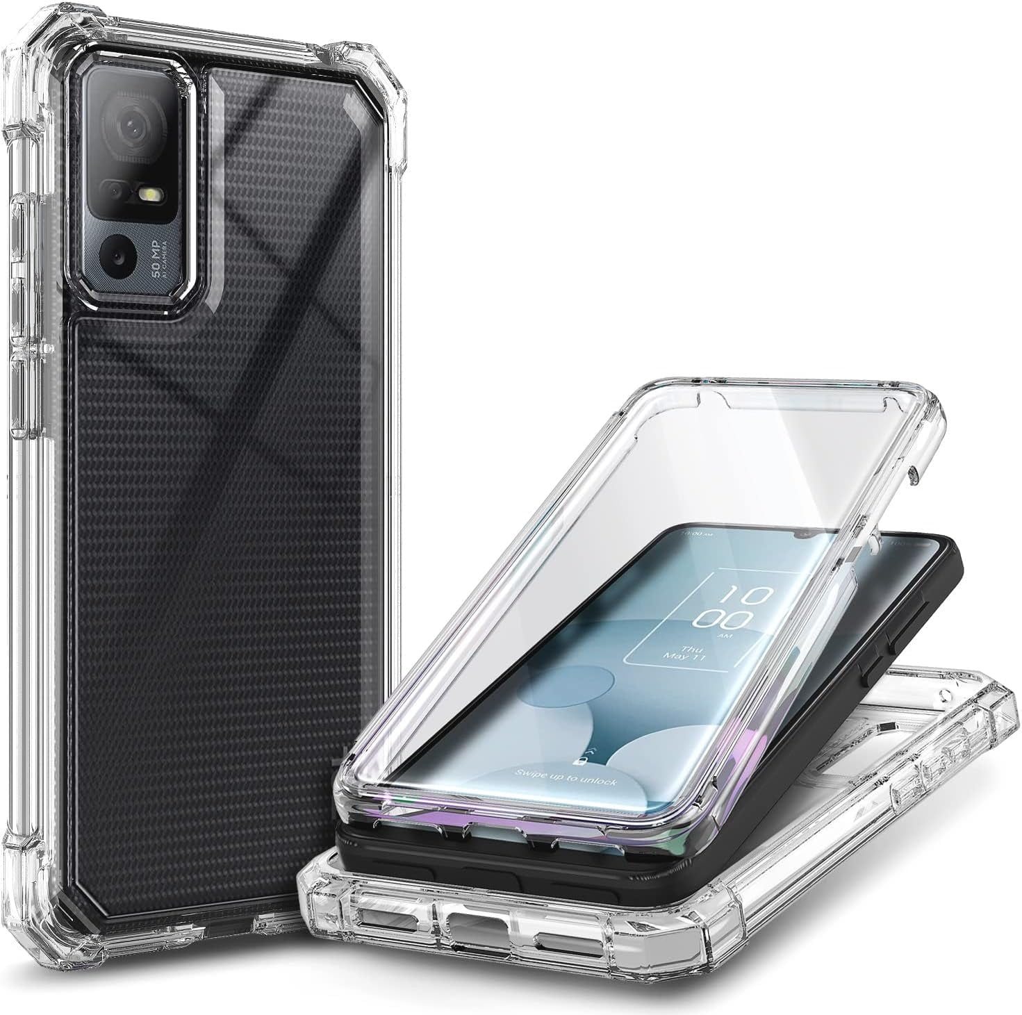Nagebee Case for TCL 40 XL, Lively Jitterbug Smart4, Shockproof, Rugged ...