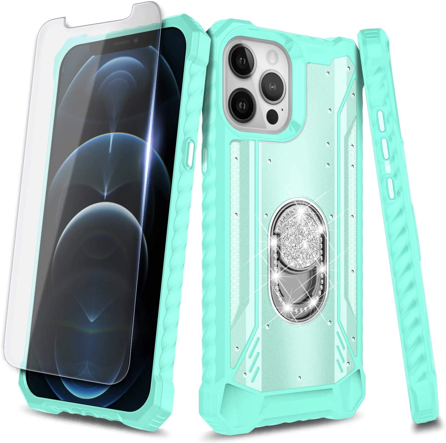 Nagebee Case for iPhone 12, iPhone 12 Pro with Tempered Glass Screen ...