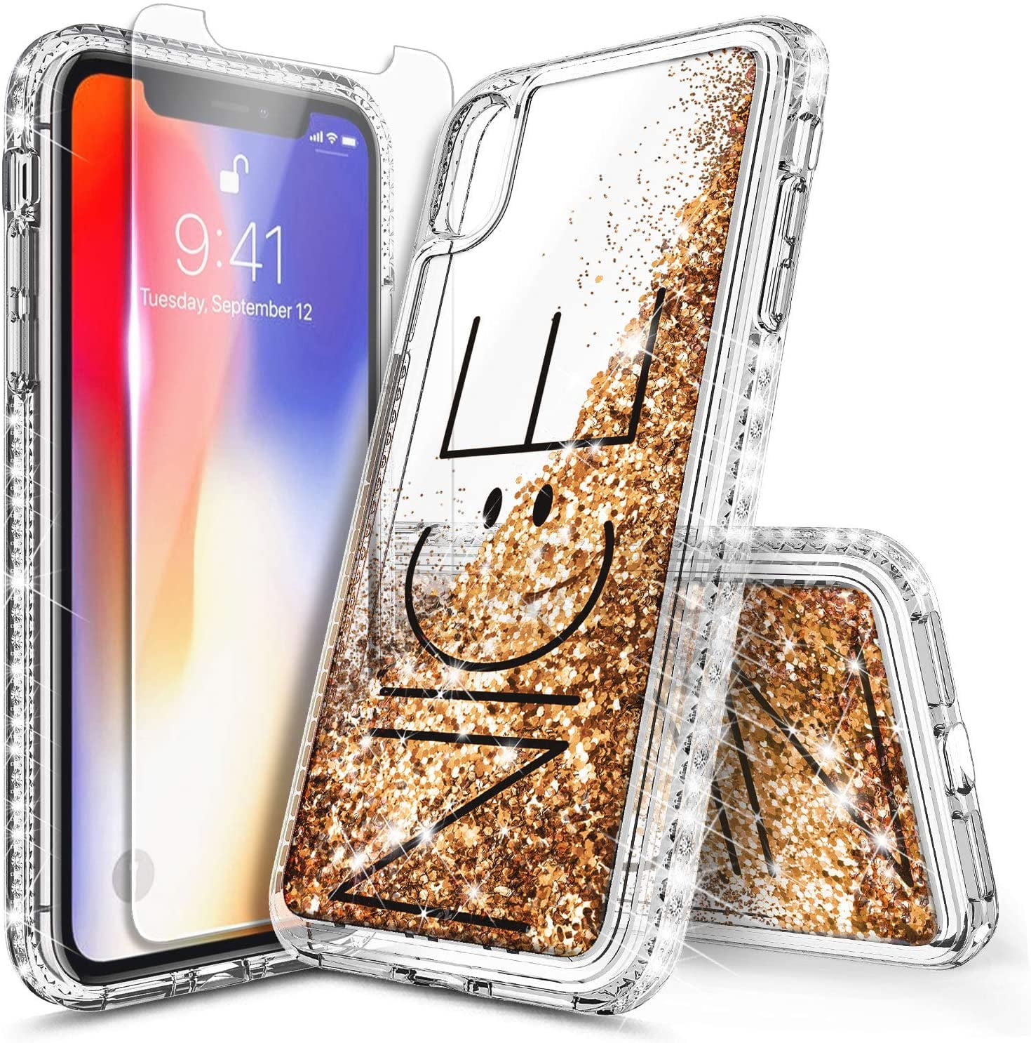 Nagebee Case for iPhone Xs, iPhone X with Tempered Glass Screen ...