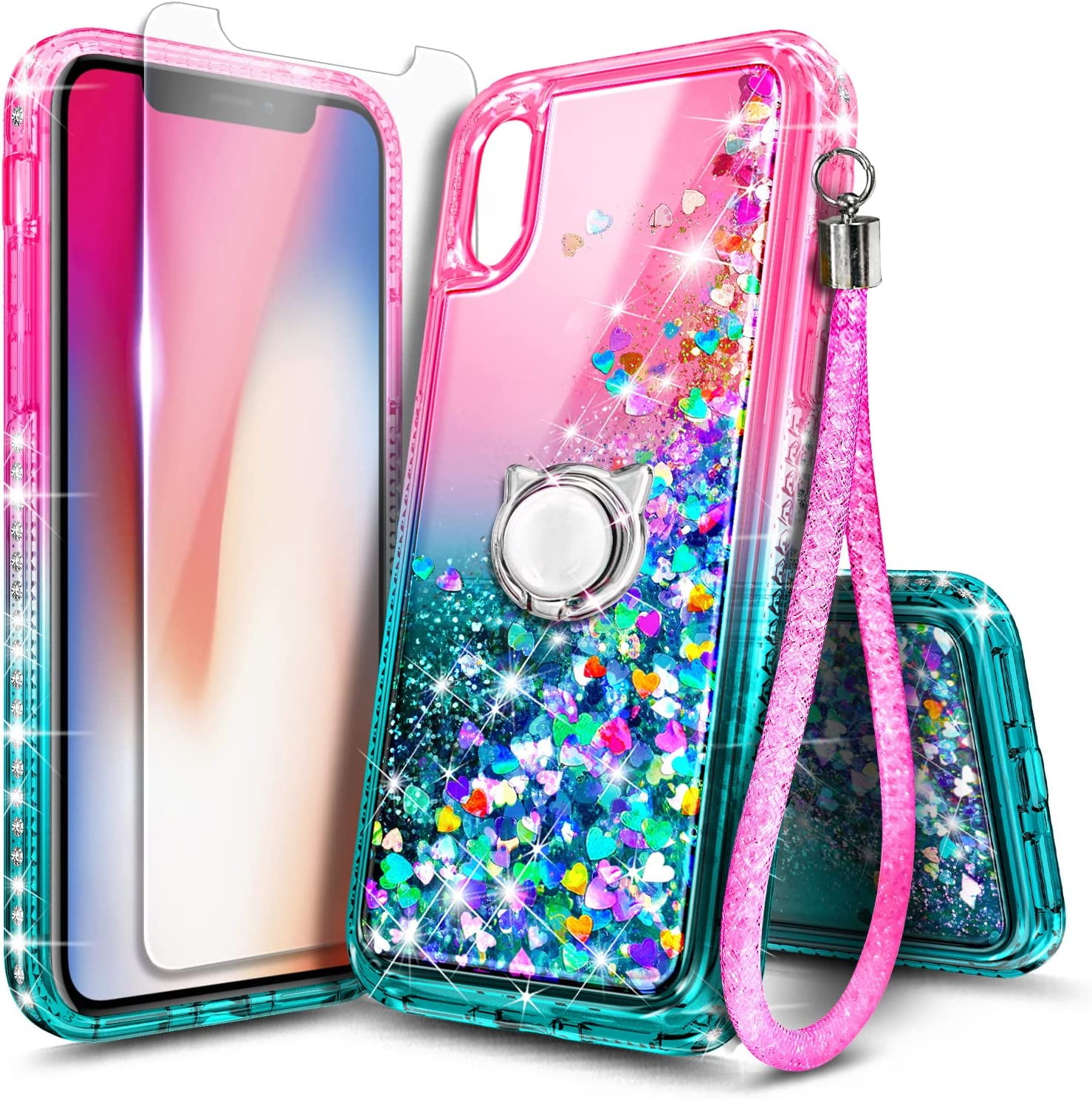 Nagebee Case for iPhone Xs, iPhone X with Tempered Glass Screen ...