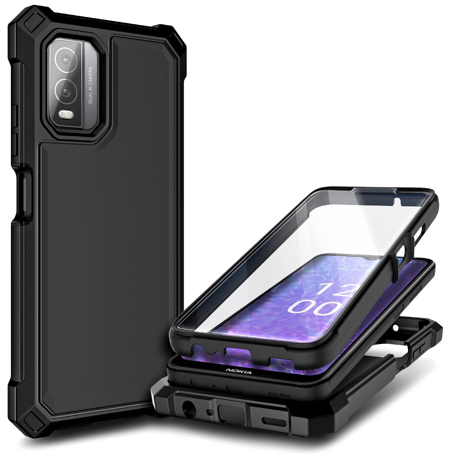 Nagebee Compatible with Nokia C210 Case with [Built-in Screen Protector ...
