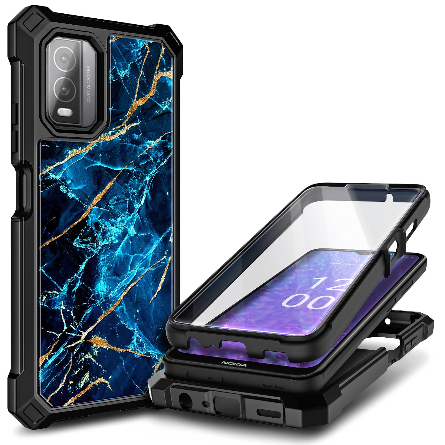 Nagebee Compatible with Nokia C210 Case with [Built-in Screen Protector ...
