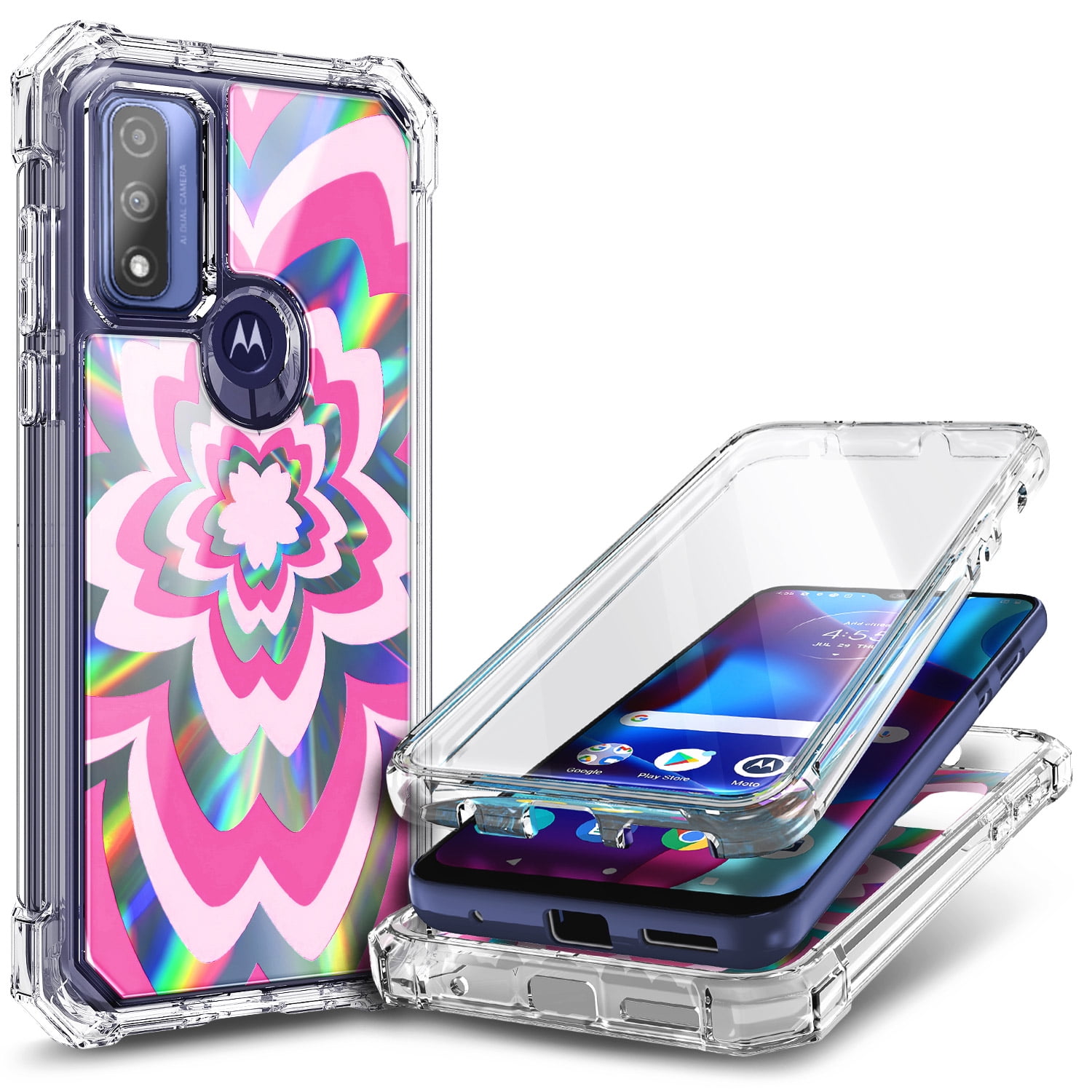 Nagebee For Motorola Moto G Go Phone Case with Built-In Screen ...