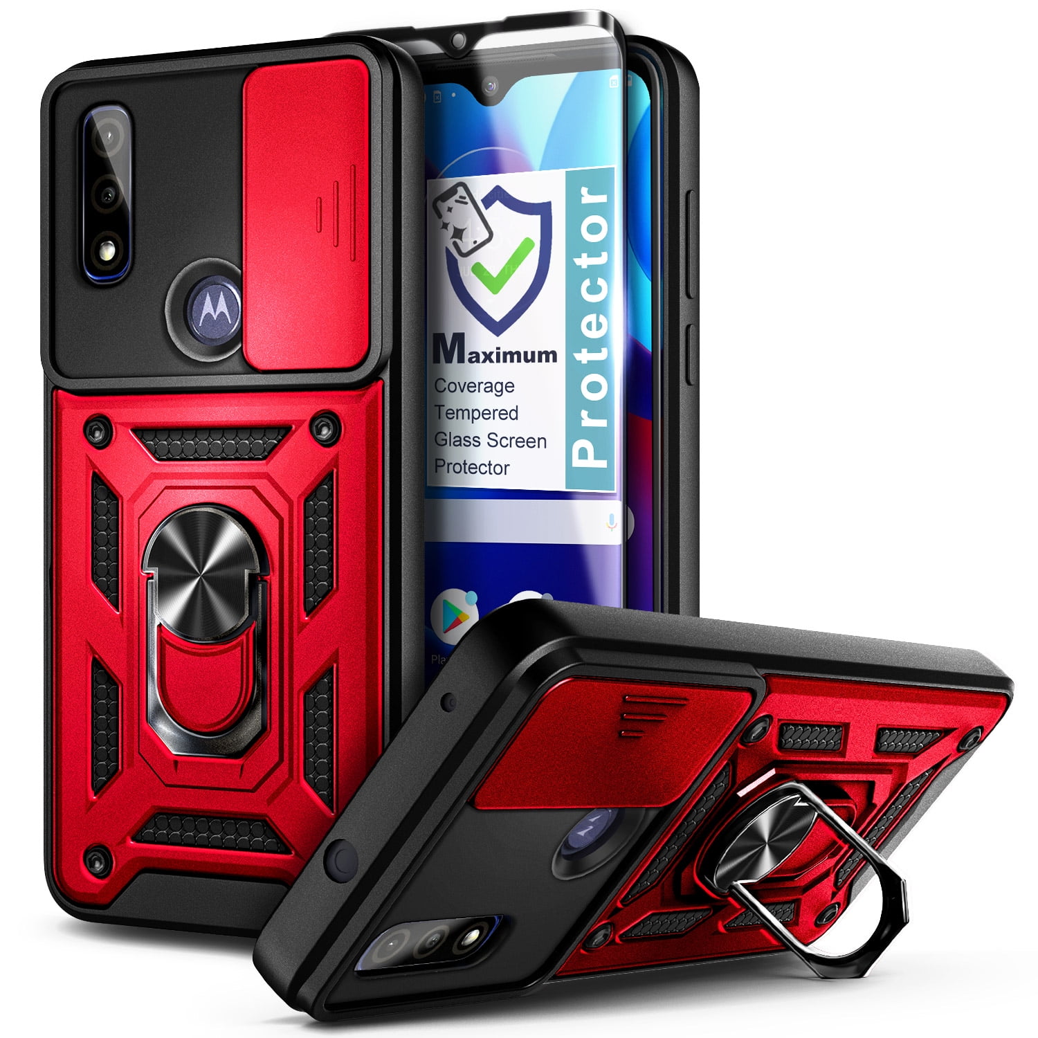 Nagebee For Motorola Moto G Go Phone Case with Tempered Glass Screen ...