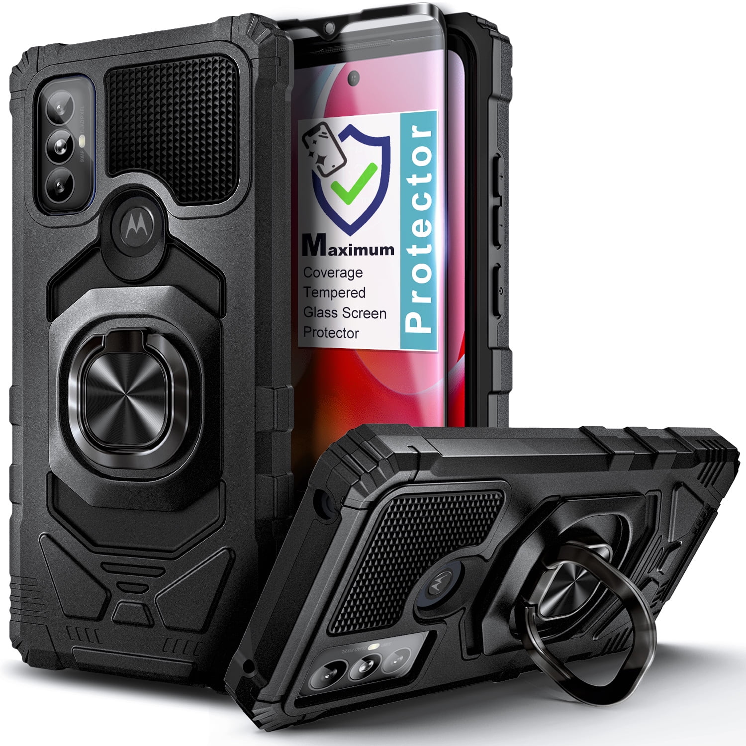 Nagebee For Motorola Moto G Go Phone Case with Tempered Glass Screen ...