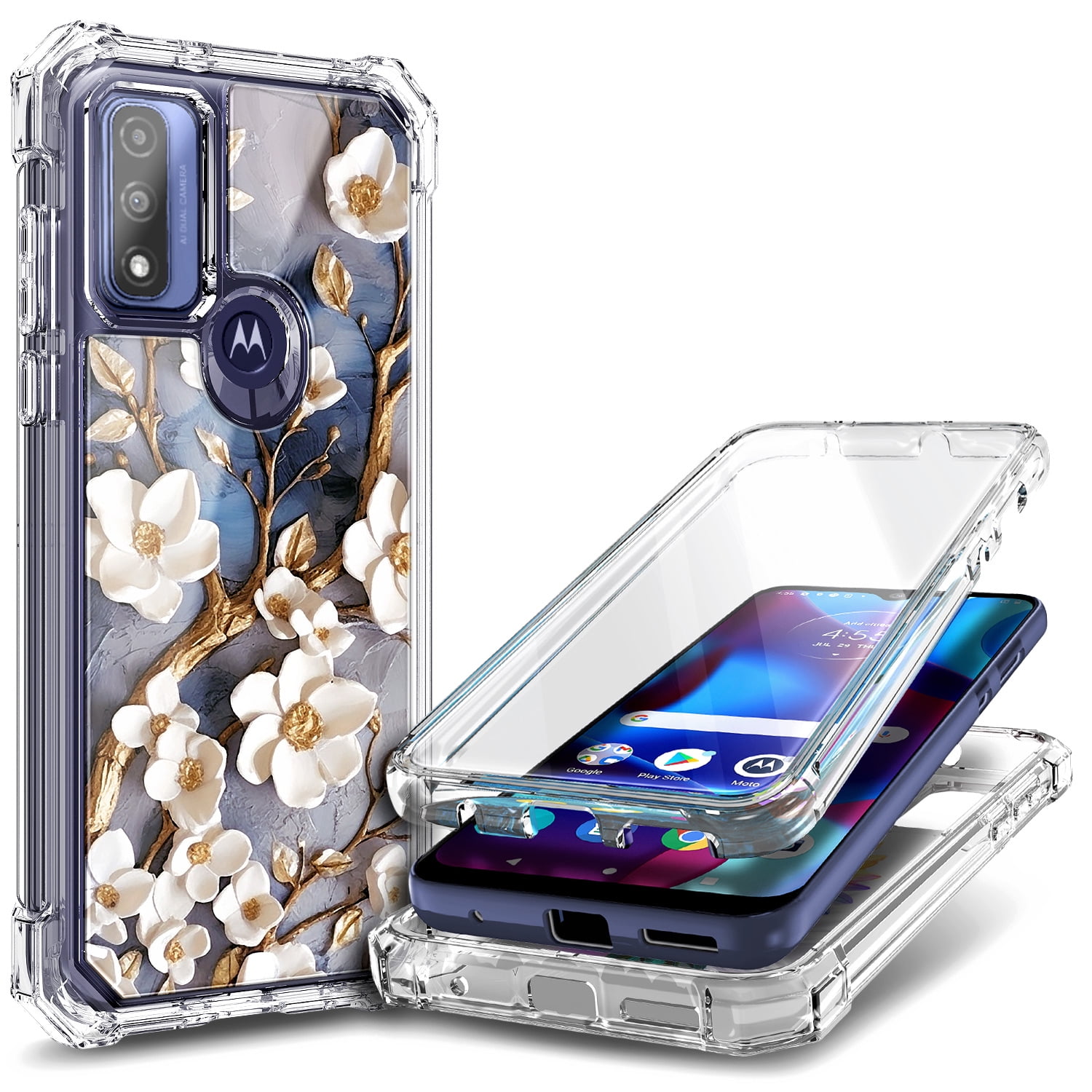 Nagebee For Motorola Moto G Power 2022 Phone Case with Built-In Screen ...