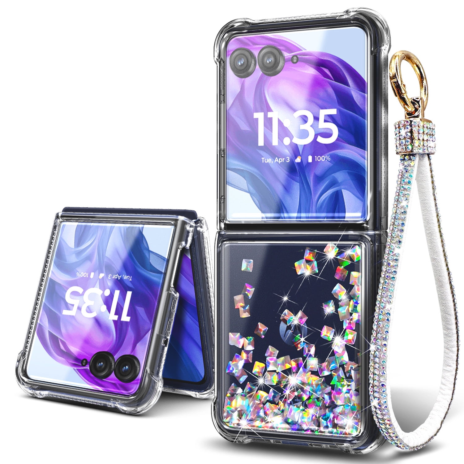 Nagebee For Motorola Razr+ Plus 2024 Phone Case Girls’ Wrist Strap ...
