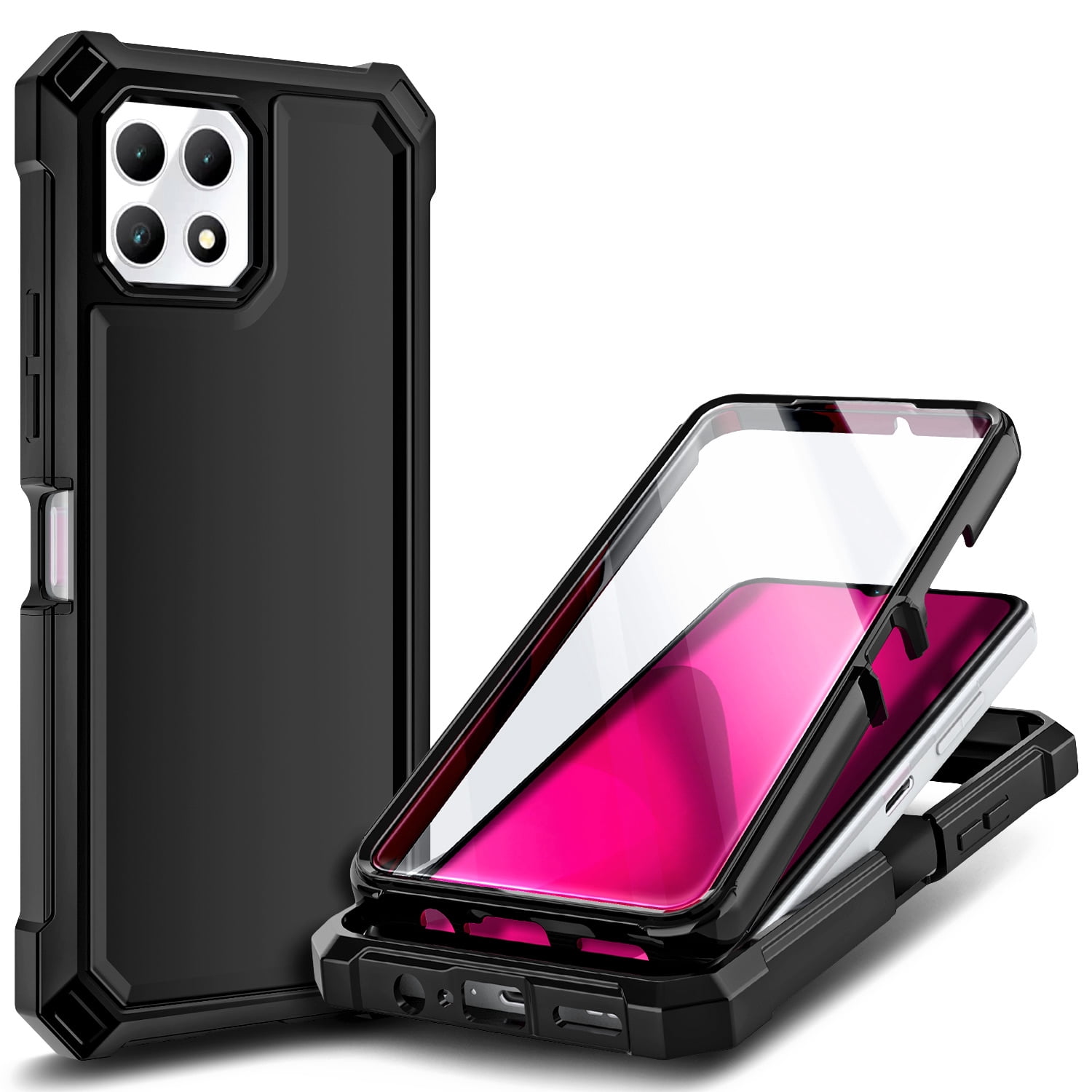 Nagebee Shockproof Rugged Bumper Cell Phone Case for T-Mobile REVVL 7 ...