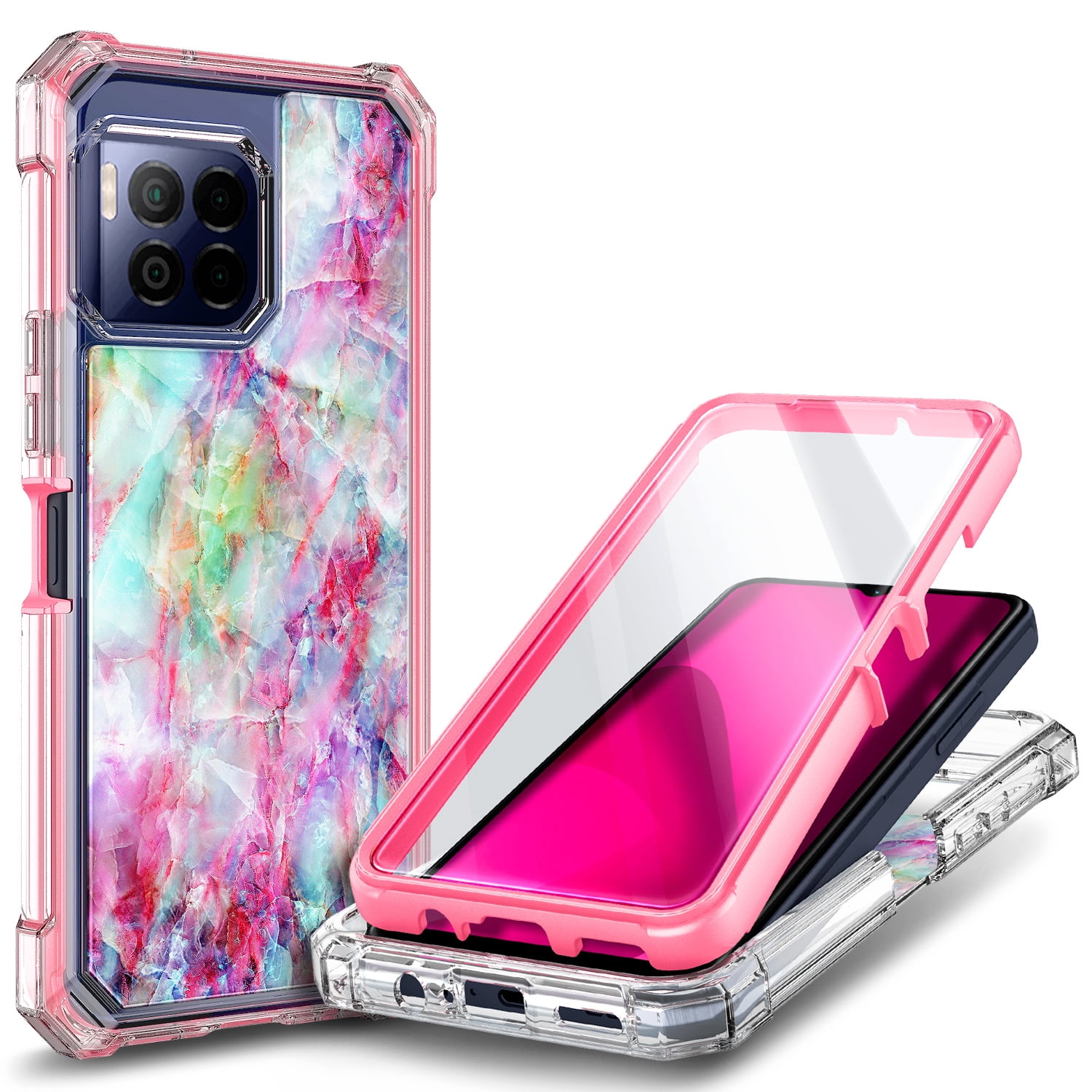 Nagebee T-Mobile REVVL 7 PRO 5G Case, Built-In Screen Protector, Full ...