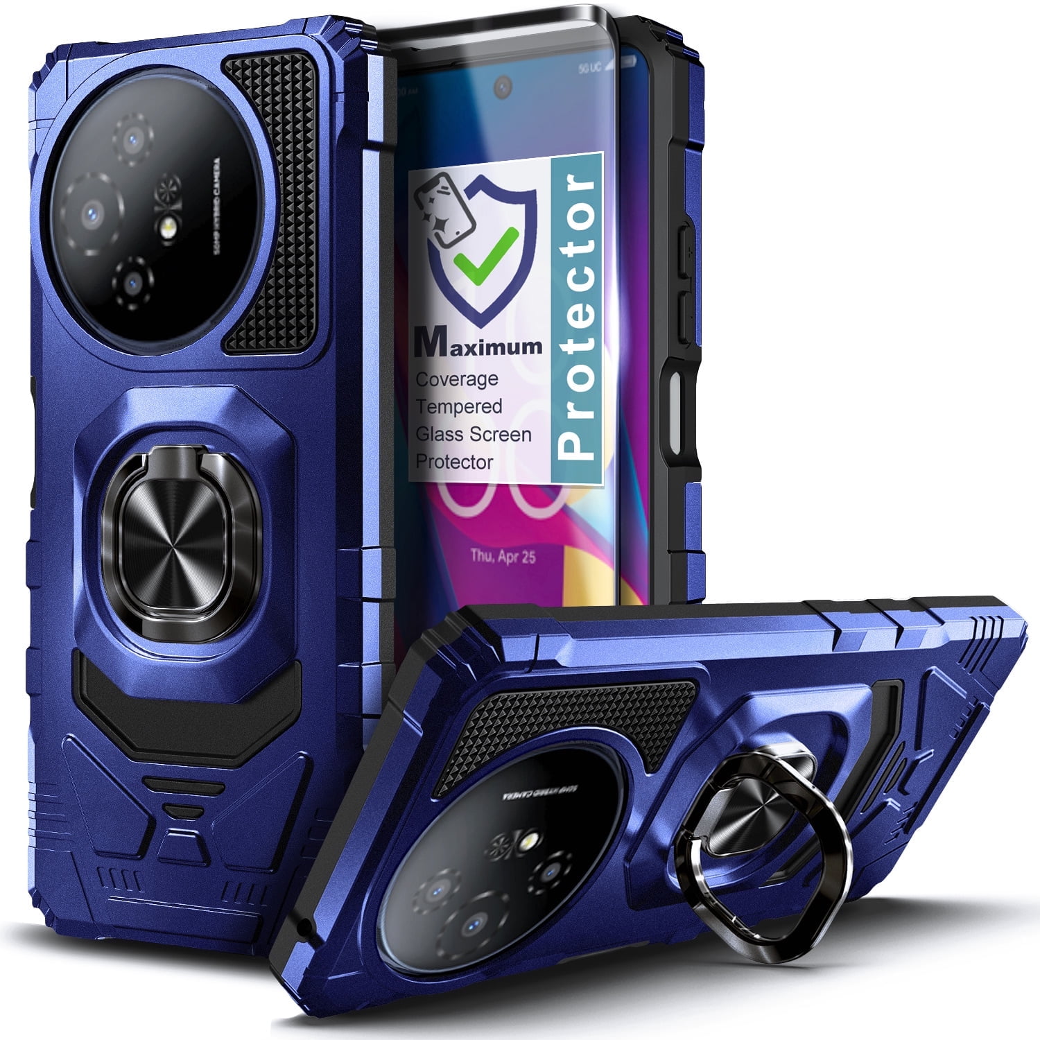 Nagebee Military Armor Cell Phone Case with Kickstand for TCL 50 XL 5G ...