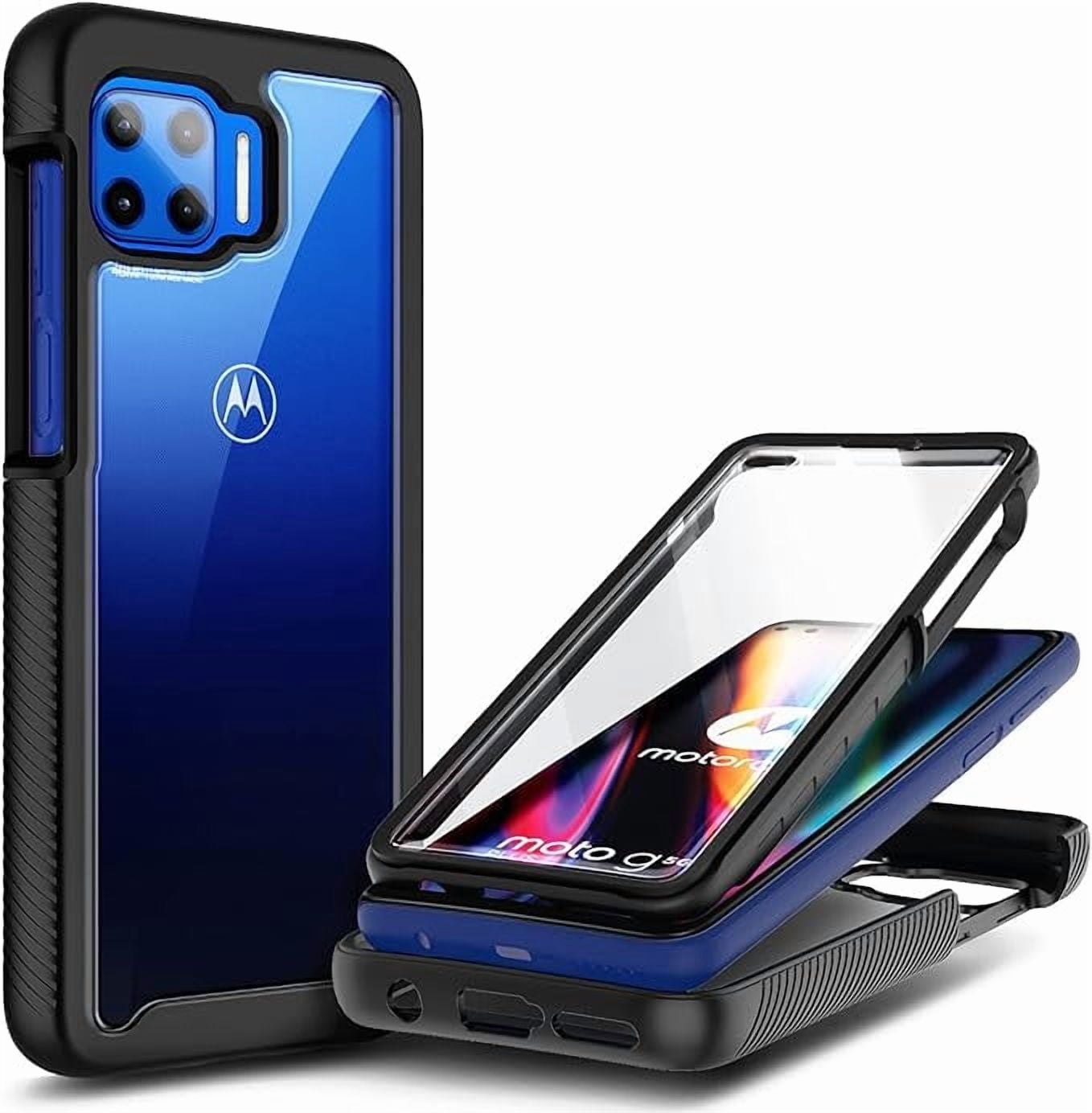 Nagebee Moto One 5G Phone Case, Built-In Screen Protector, Clear ...