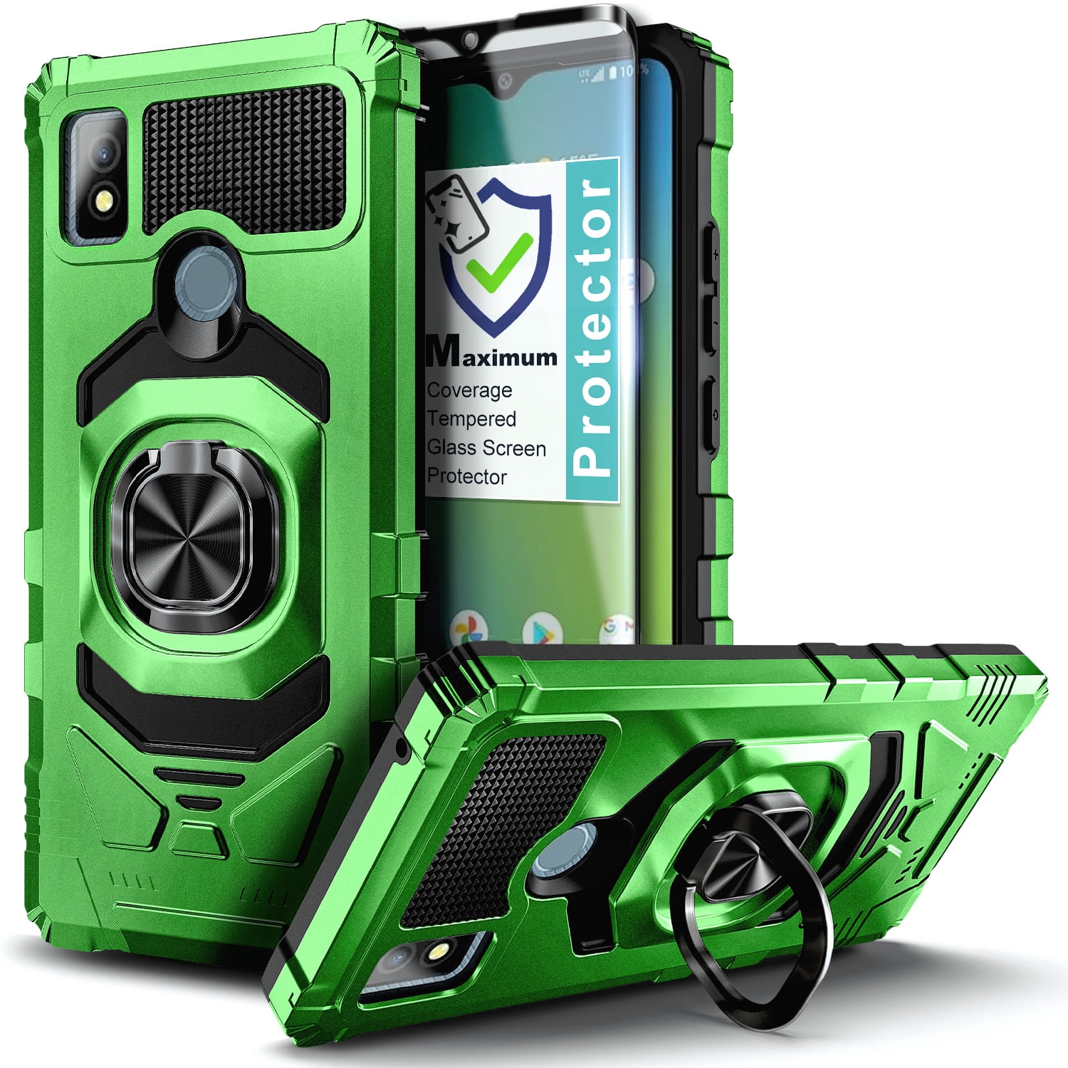 Nagebee Phone Case Compatible for Cricket Icon 4 with Tempered Glass ...