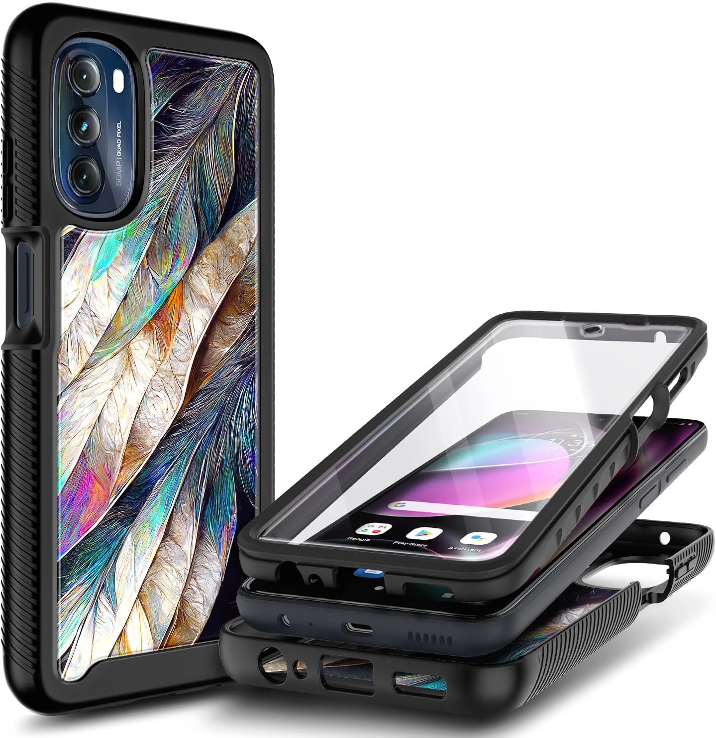 Nagebee Phone Case Compatible for Motorola Moto G 5G 2022, Full-Body ...