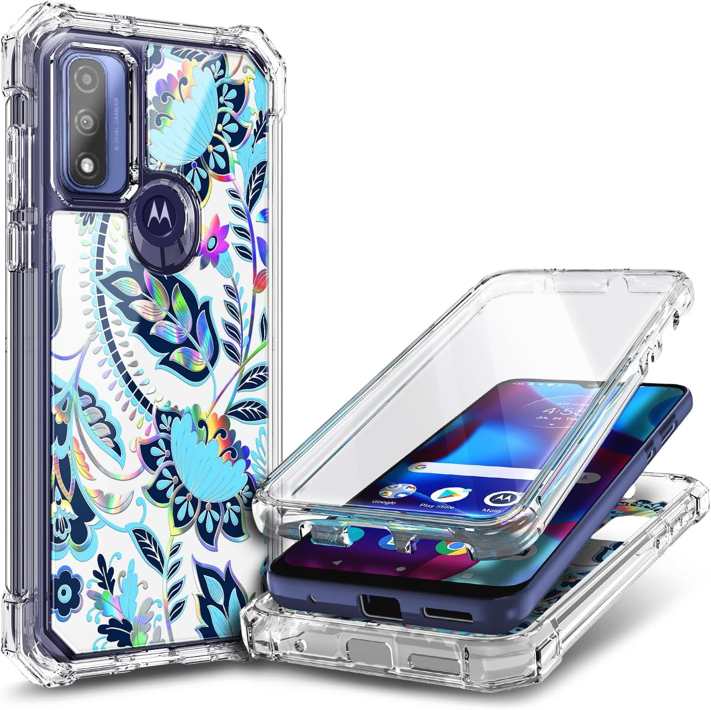 Nagebee Phone Case for Motorola Moto G Pure 2021, Moto G Play 2023 ...