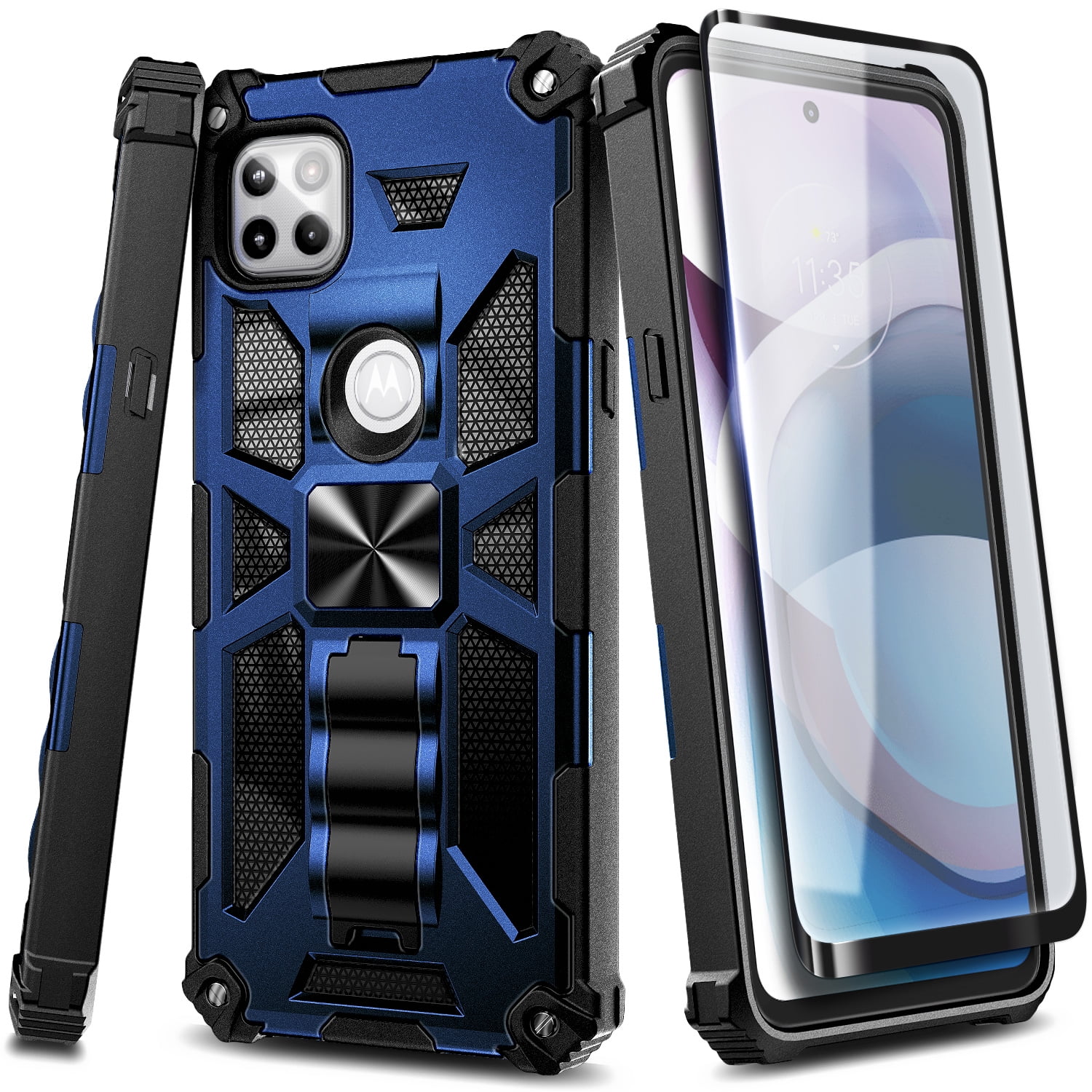 Nagebee Phone Case for Motorola Moto One 5G Ace, Shockproof, Kickstand ...