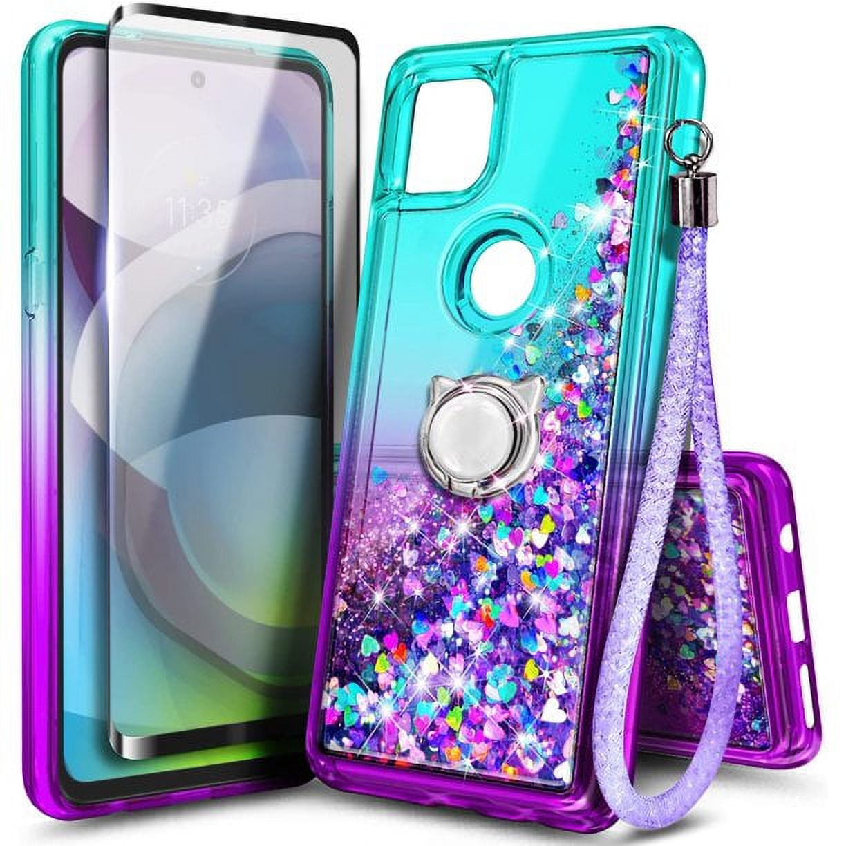 Nagebee Moto One 5G Ace Phone Case with Glass Protector, Ring Holder ...