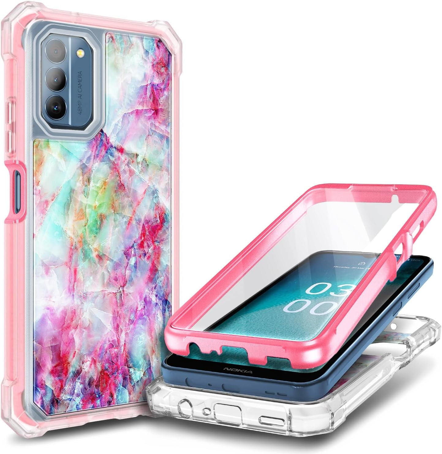 Nagebee Phone Case Compatible for Nokia G100 / Nokia C300 with [Built ...