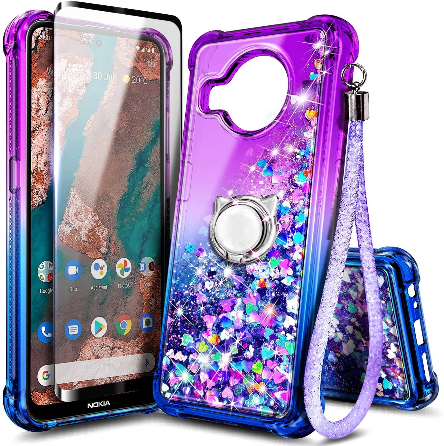 Nagebee Phone Case Compatible for Nokia X100 with Tempered Glass Screen ...