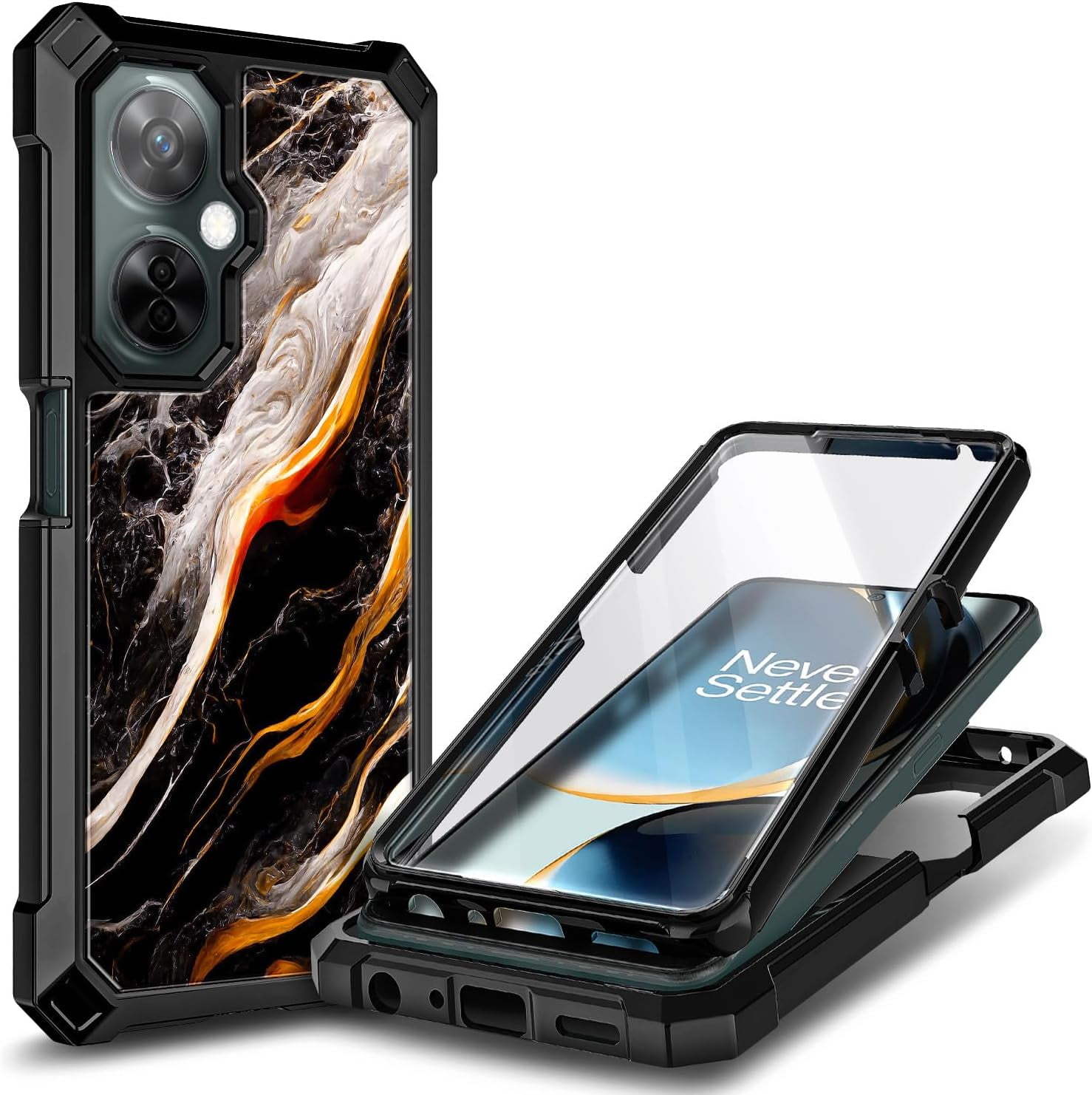 Nagebee Phone Case Compatible for OnePlus Nord N30 5G / Nord CE 3 Lite 5G with [Built-in Screen ...