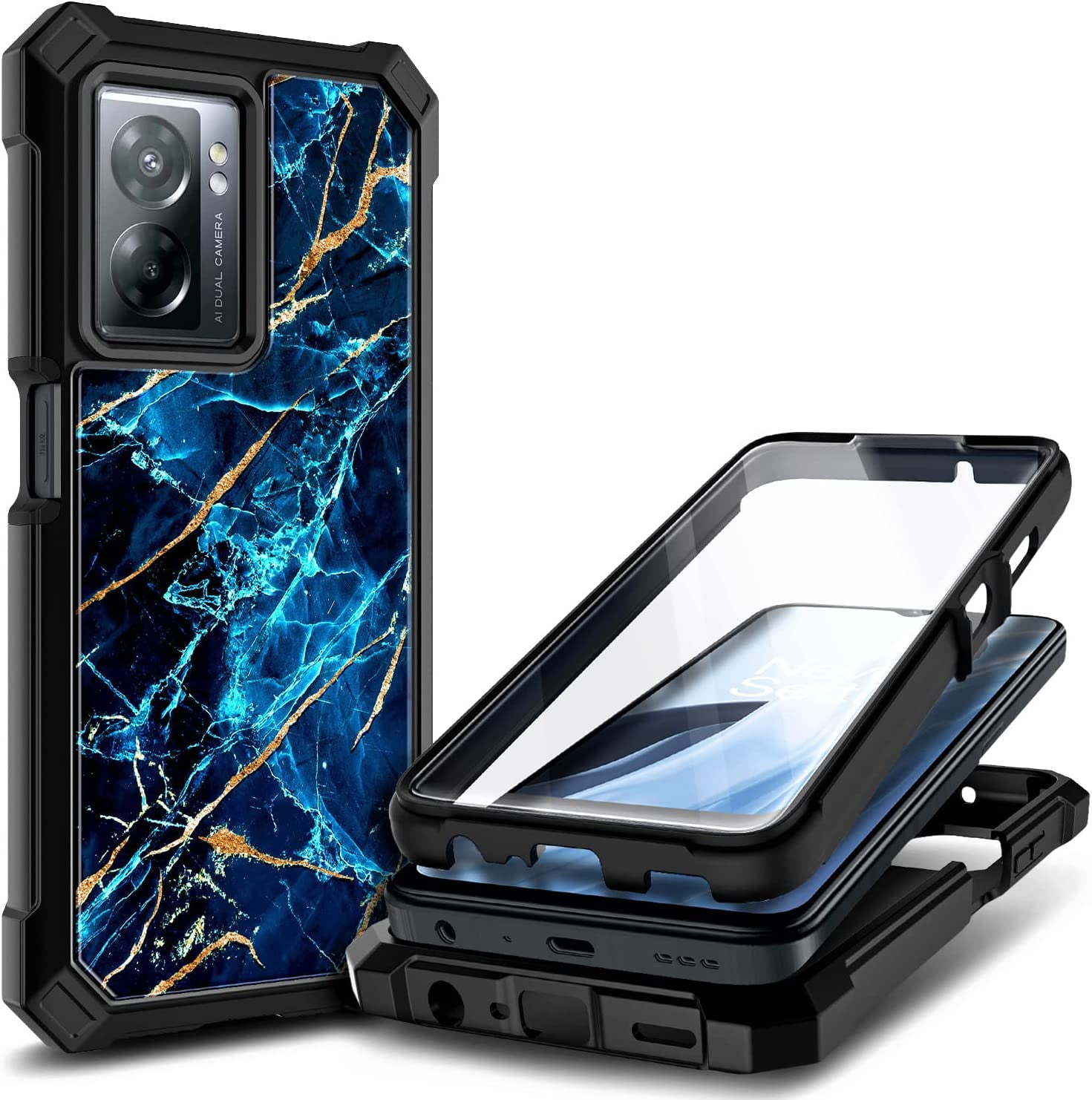 Nagebee Phone Case Compatible for OnePlus Nord N300 5G with [Built-in ...