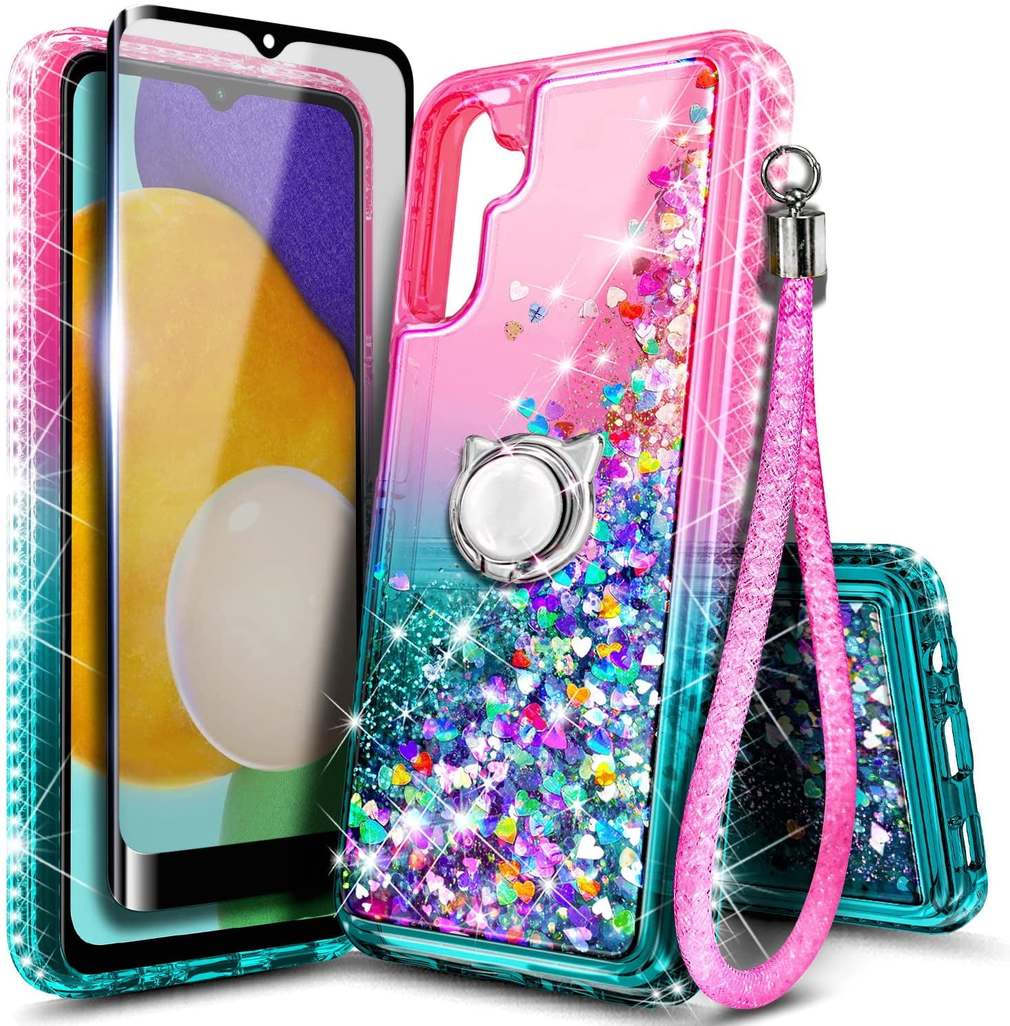 Nagebee Phone Case for Samsung Galaxy A54 5G, Glitter Liquid Design ...