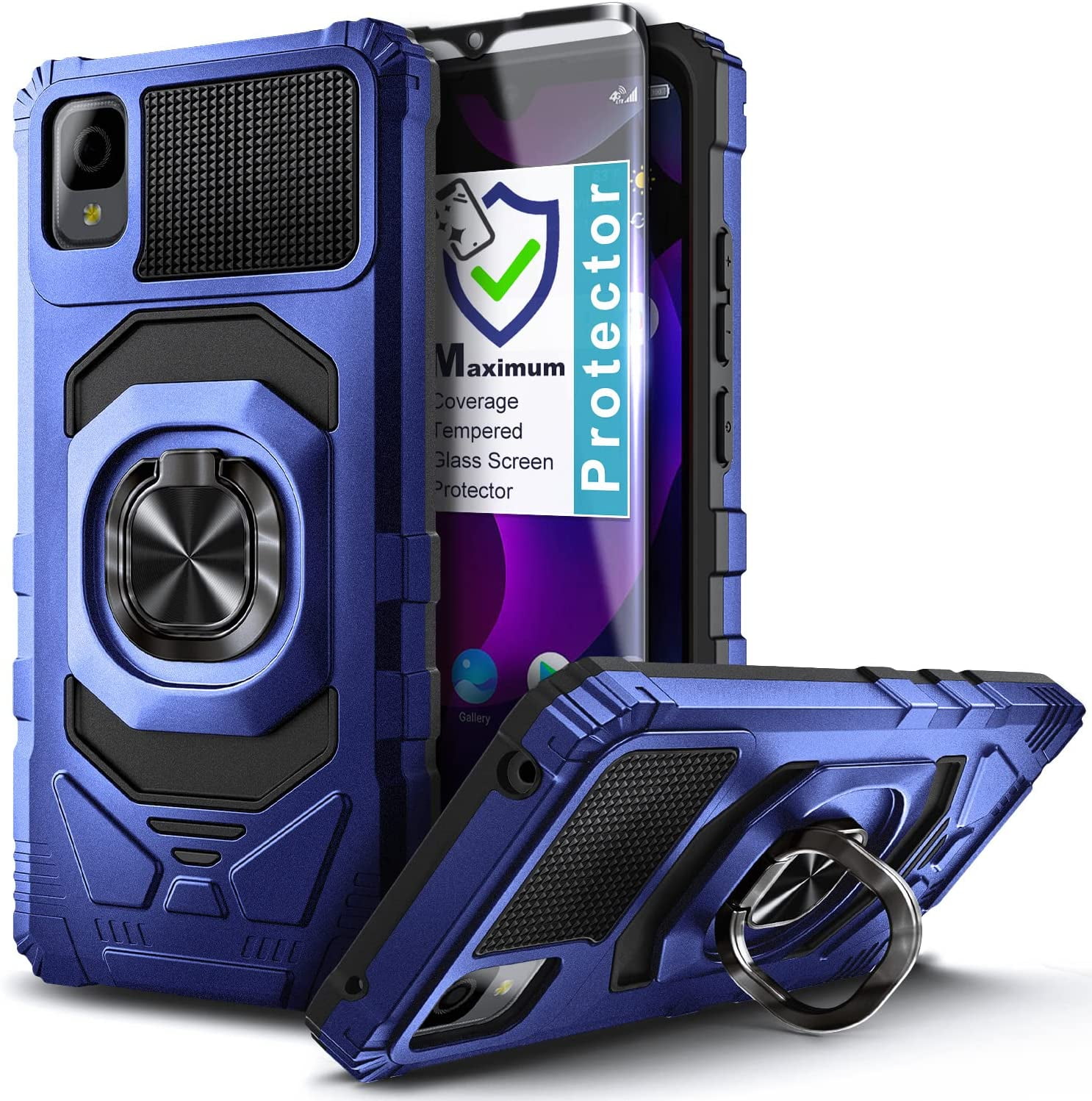 Nagebee Phone Case Compatible for TCL ION Z with Tempered Glass Screen ...