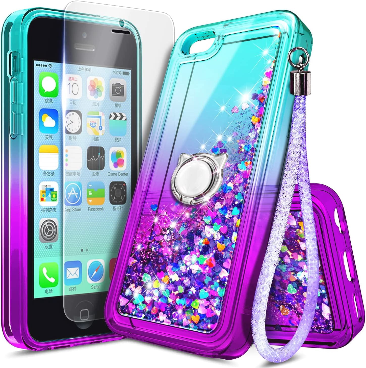 Nagebee Phone Case Compatible for iPhone 5C with Screen Protector [HD ...