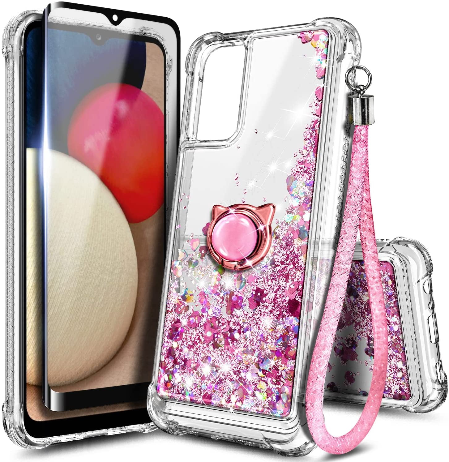 Nagebee Phone Case for Samsung Galaxy A02S with Tempered Glass Screen ...