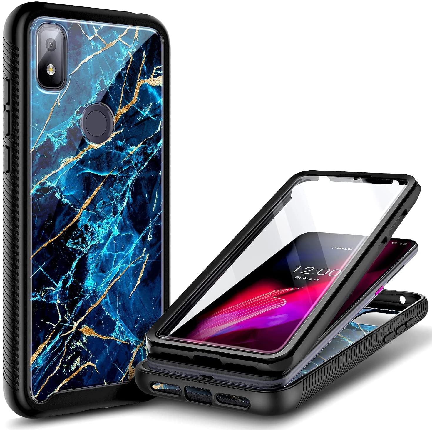 Nagebee Phone Case for T-Mobile REVVL 4 with Built-in Screen Protector ...