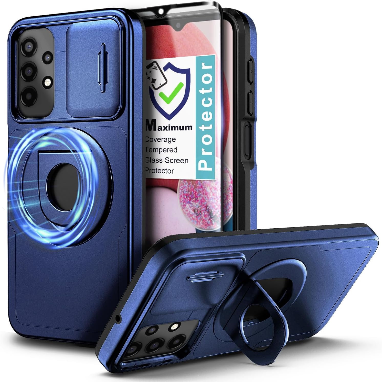 Nagebee For Samsung Galaxy A25 5G Case with Tempered Glass Screen ...
