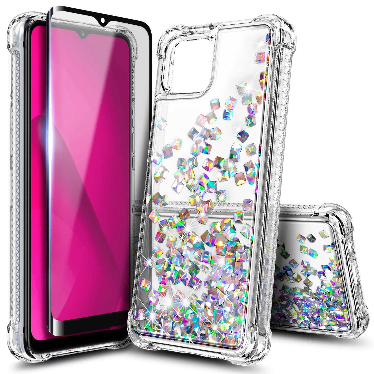 Nagebee for REVVL 7 PRO 5G Phone Case with Tempered Glass Screen ...