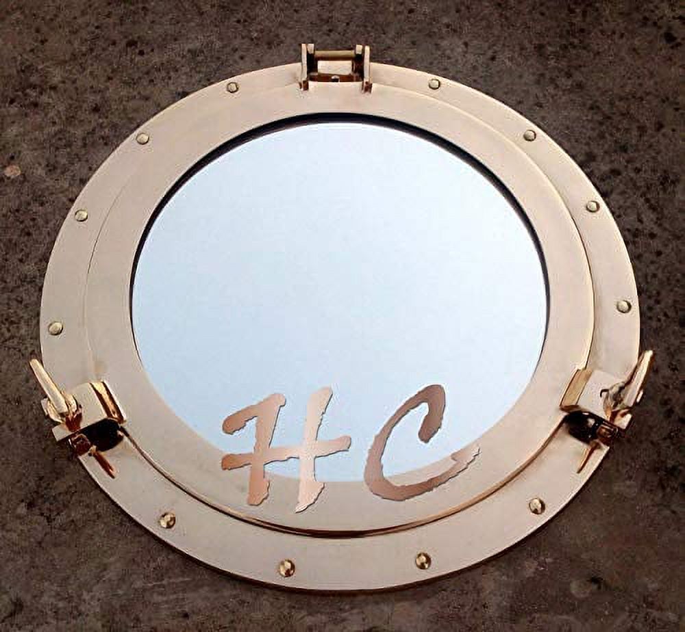 Nagina International, 17" Large Brass Porthole Nautical Maritime Boat ...