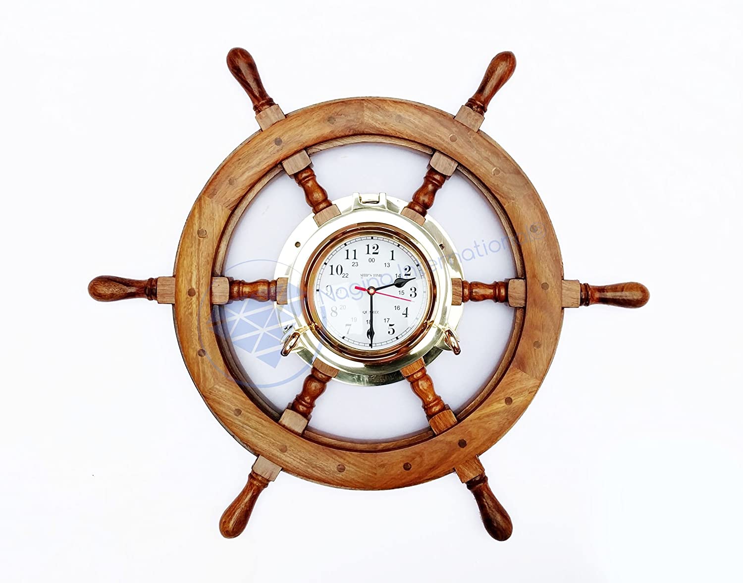 Nagina International 26" Nautical Premium Wide Brass Porthole Ship ...