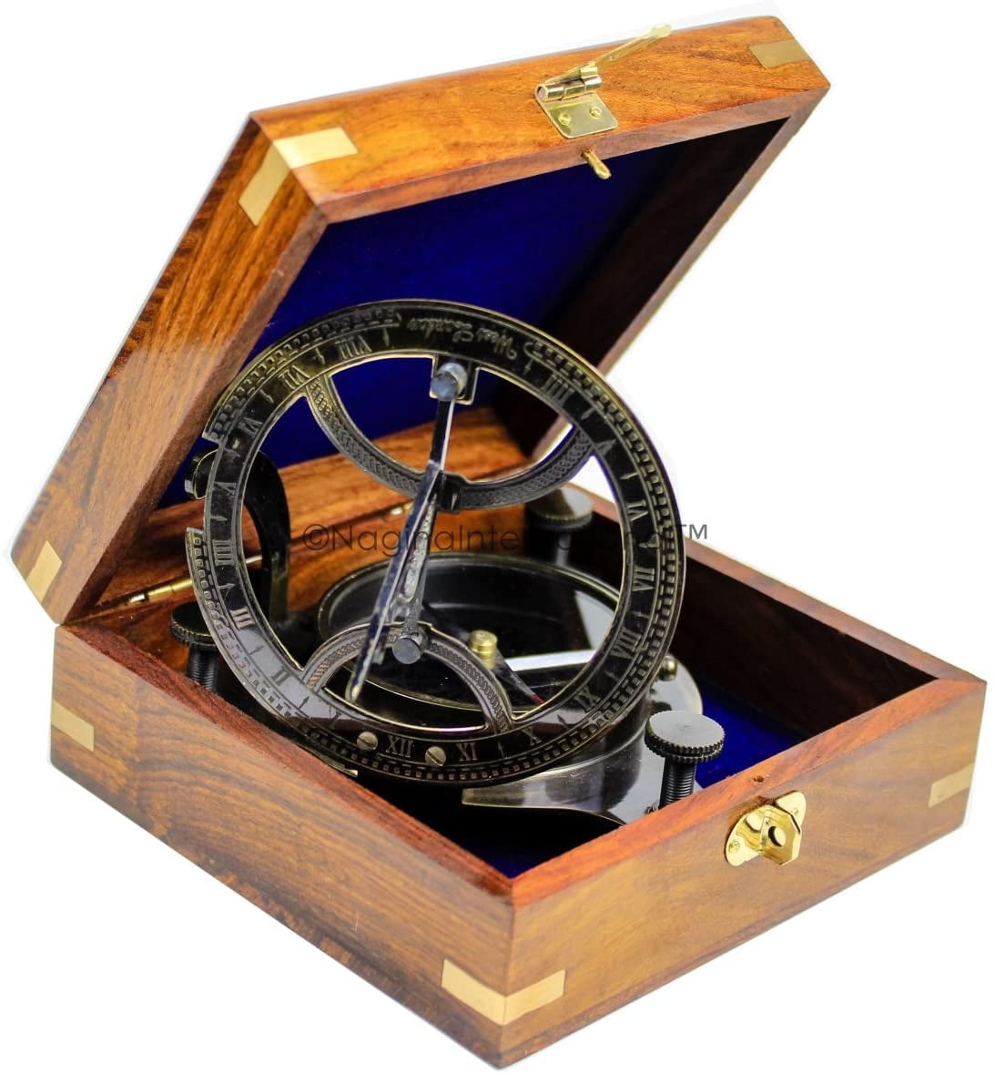 Nagina International 5" Triangular Beautiful Nautical Sundial Compass ...