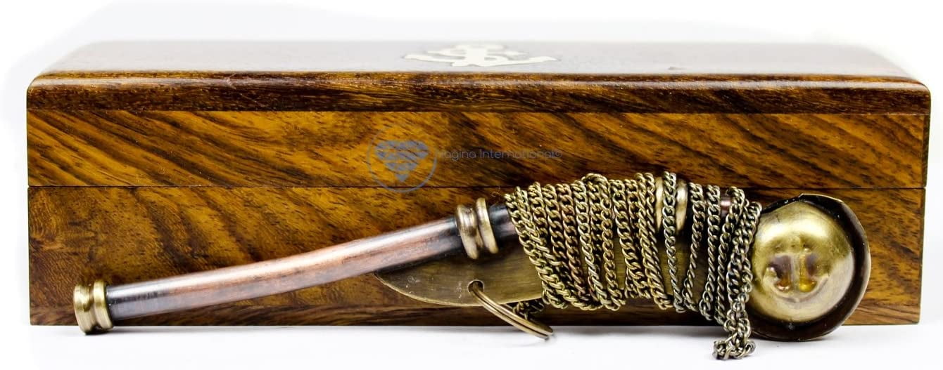 Nagina International Boatswain's Brass Crafted Bosun's Pipe Whistle ...