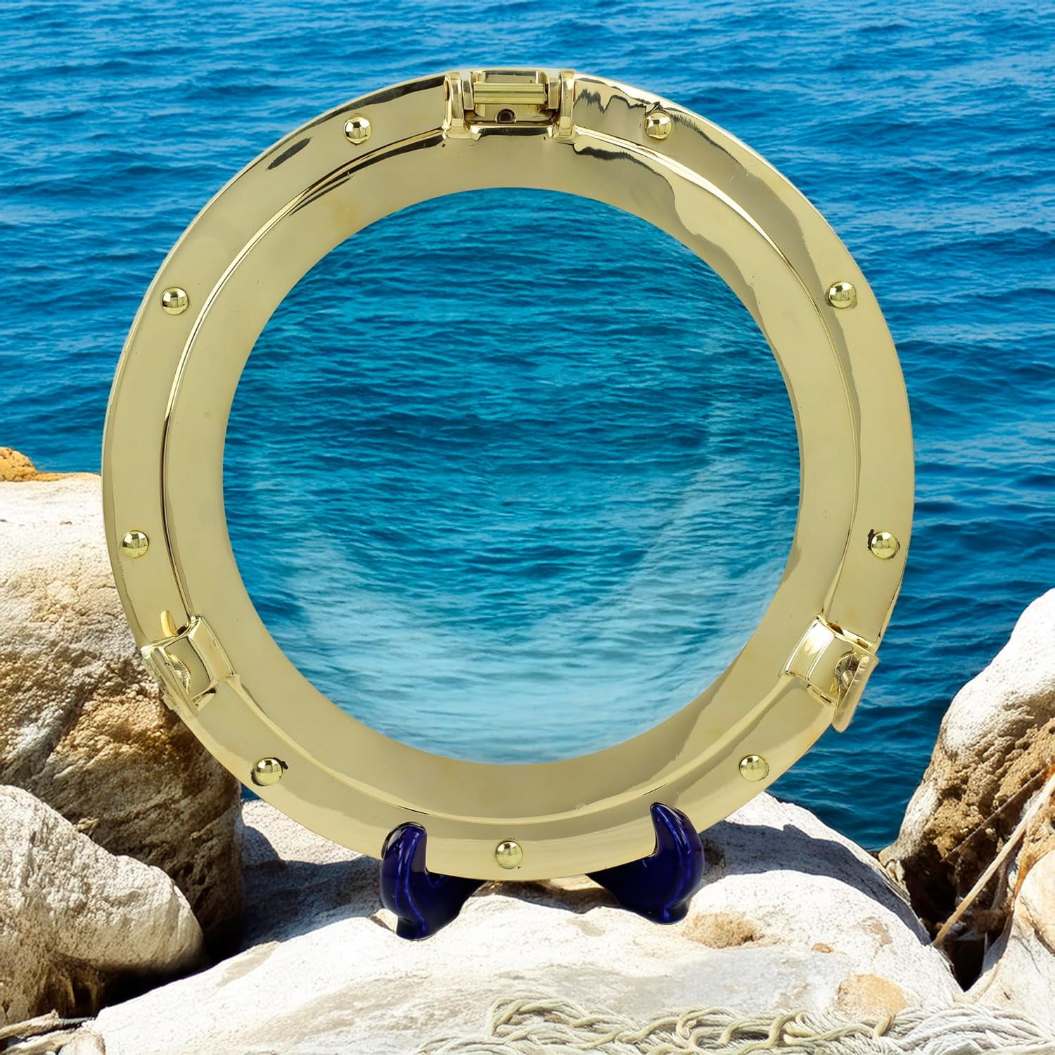 Nagina International Deluxe Nautical Brass Polished Porthole Window ...