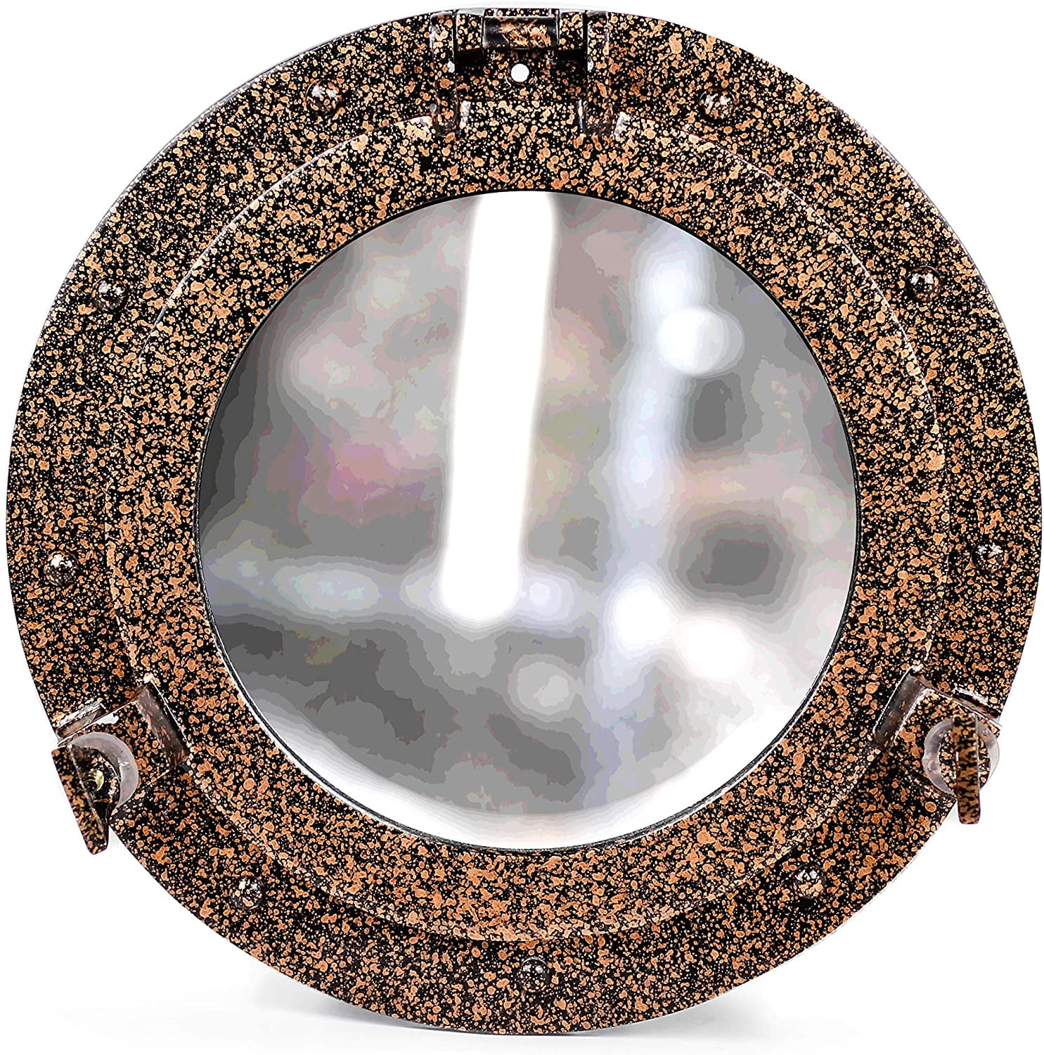 Nagina International Dual Tone Spilled Brush Aluminum Nautical Porthole ...