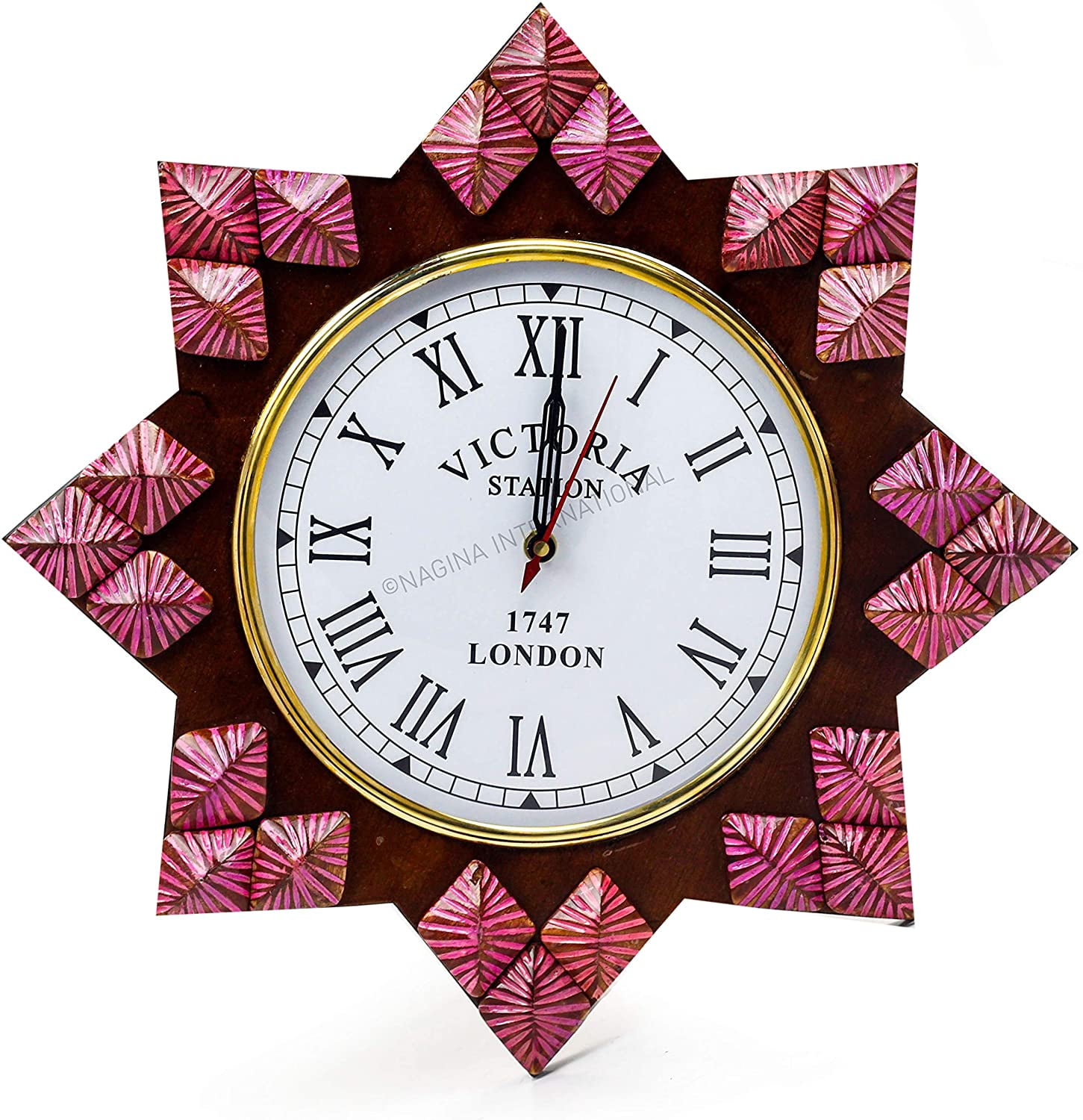 Nagina International Hand Crafted Decorative Wall Decor Clock Mirror ...