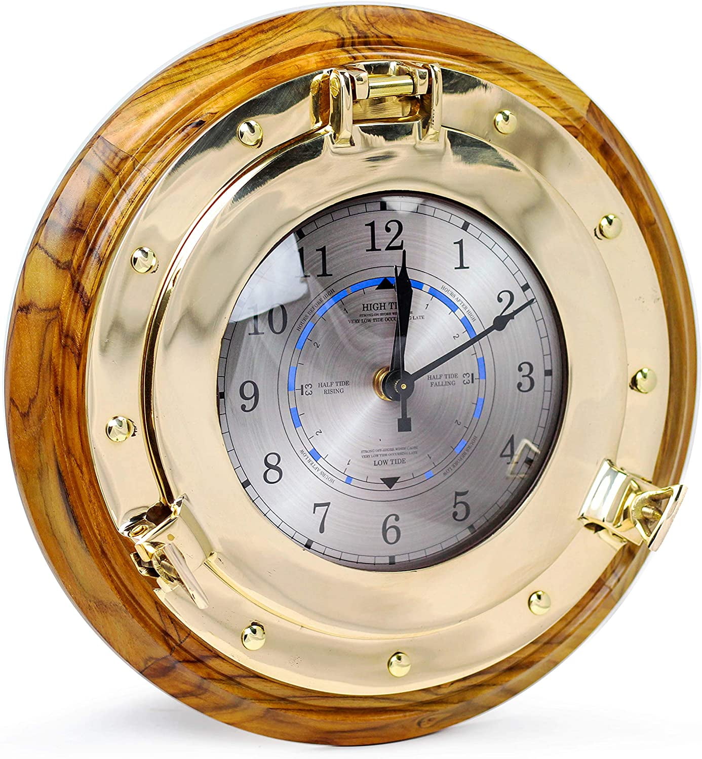 Nagina International Mahogany Maritime Authentic Wood Brass Porthole ...